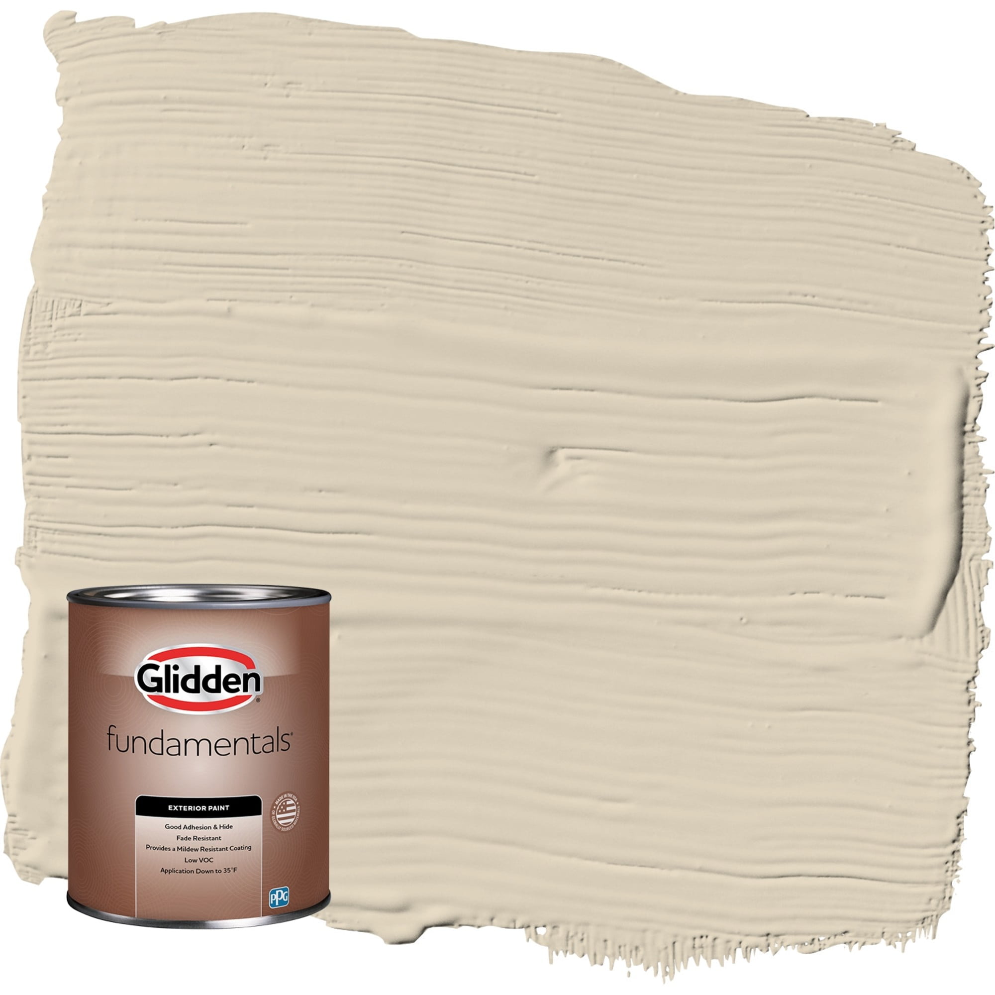 Glidden Fundamentals Toasted Almond / Beige Semi-Gloss Exterior Paint ...