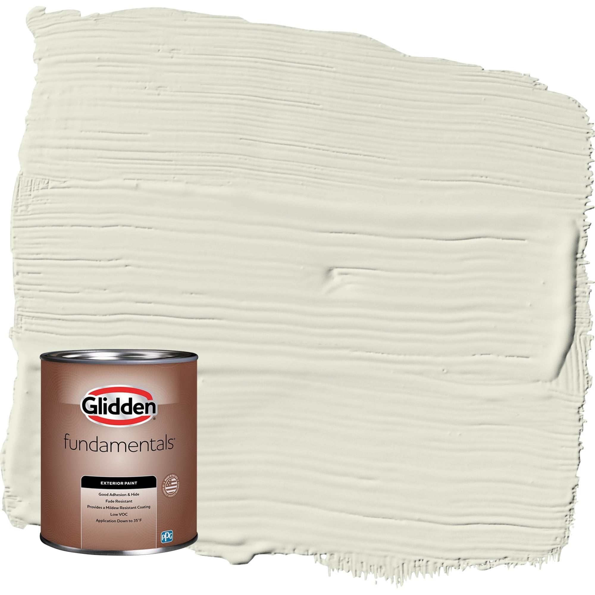 Glidden Fundamentals Wild Wheat / Green Satin Exterior Paint, 1 Quart ...