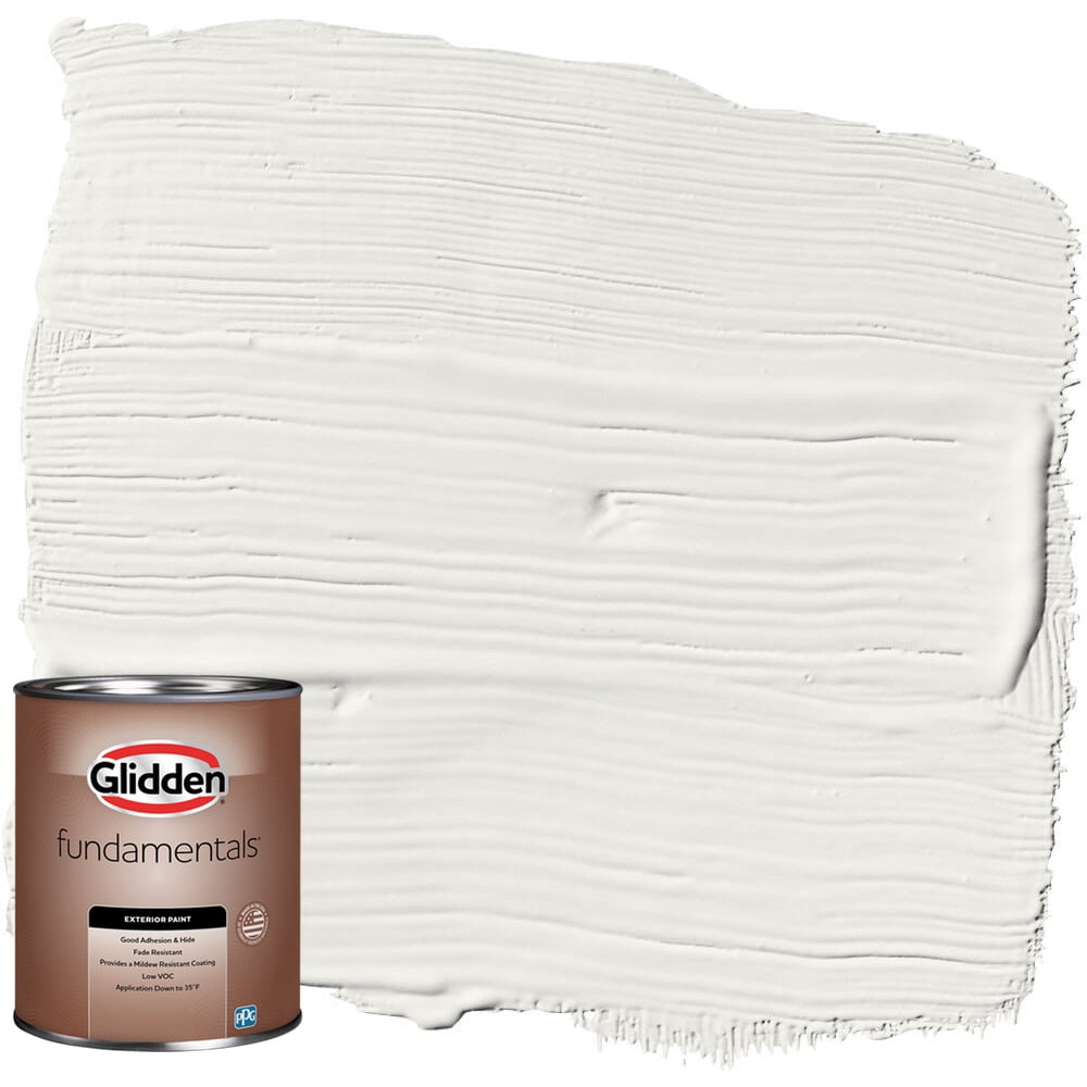 Glidden Fundamentals Exterior Paint Willow Springs / White, Semi-Gloss ...