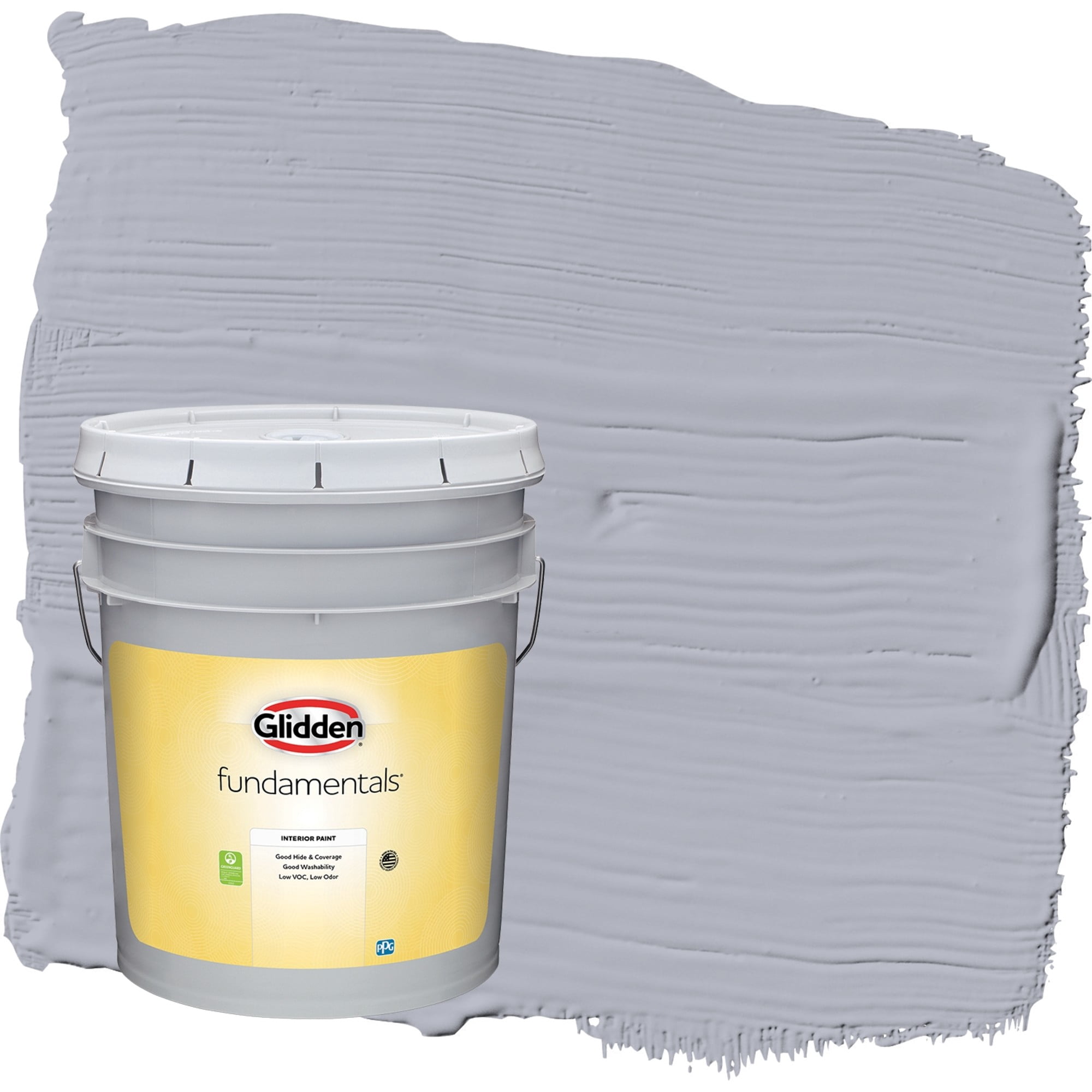 Glidden Fundamentals Glistening Gray / Grey, Flat Interior Paint, 5 ...