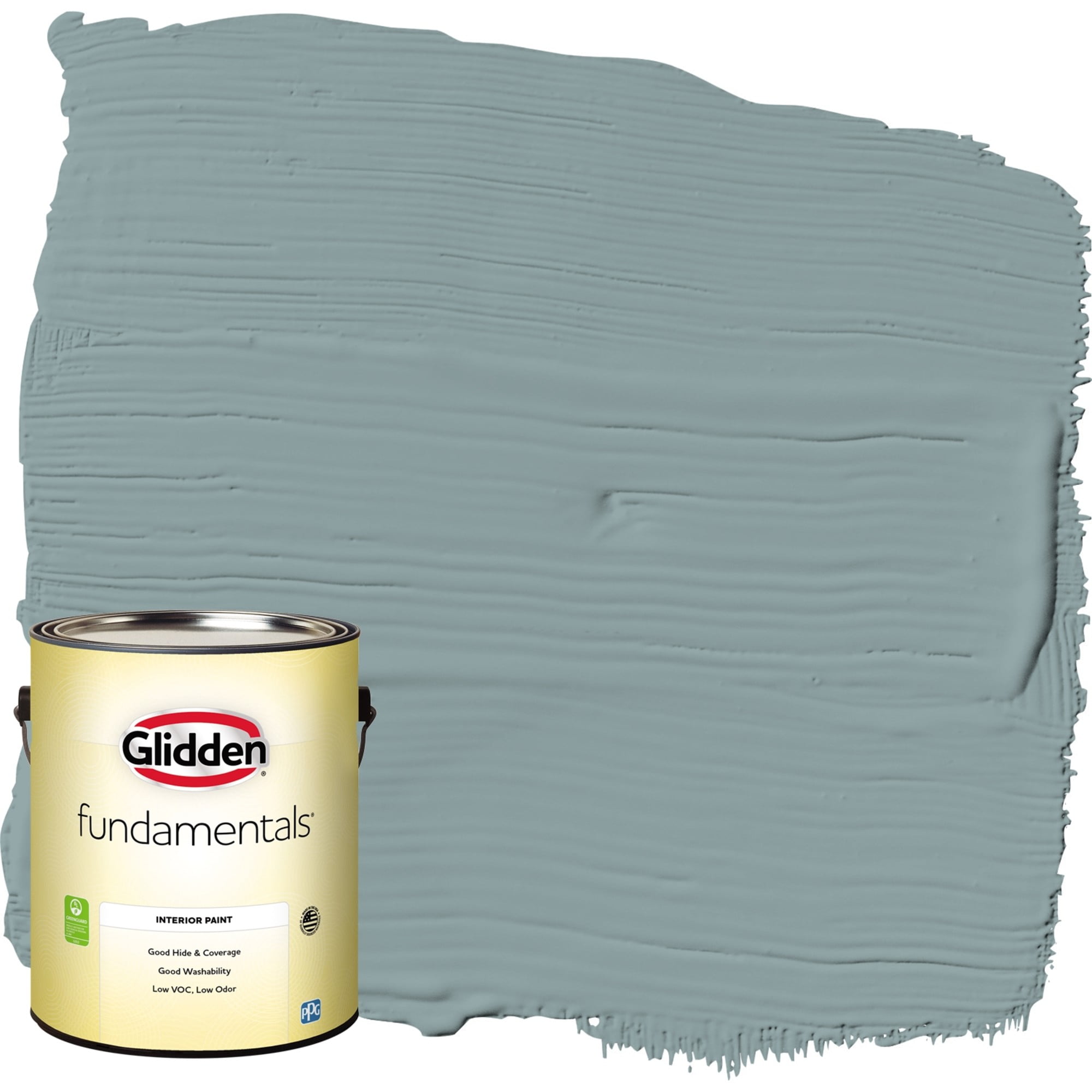 Glidden Fundamentals Interior Paint Aqua Smoke / Grey, Eggshell, 1 ...