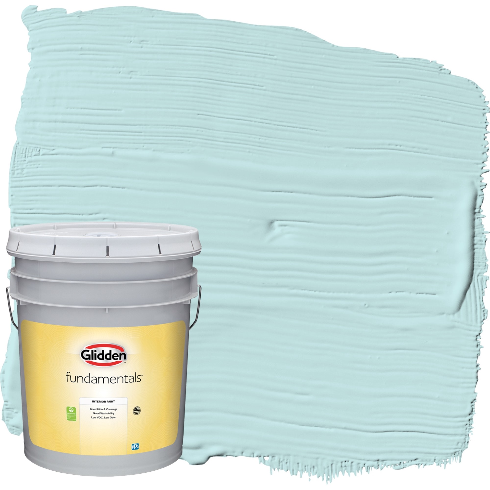 Glidden Fundamentals Interior Paint Aqua Whisper / Blue, Flat, 5 Gallon ...