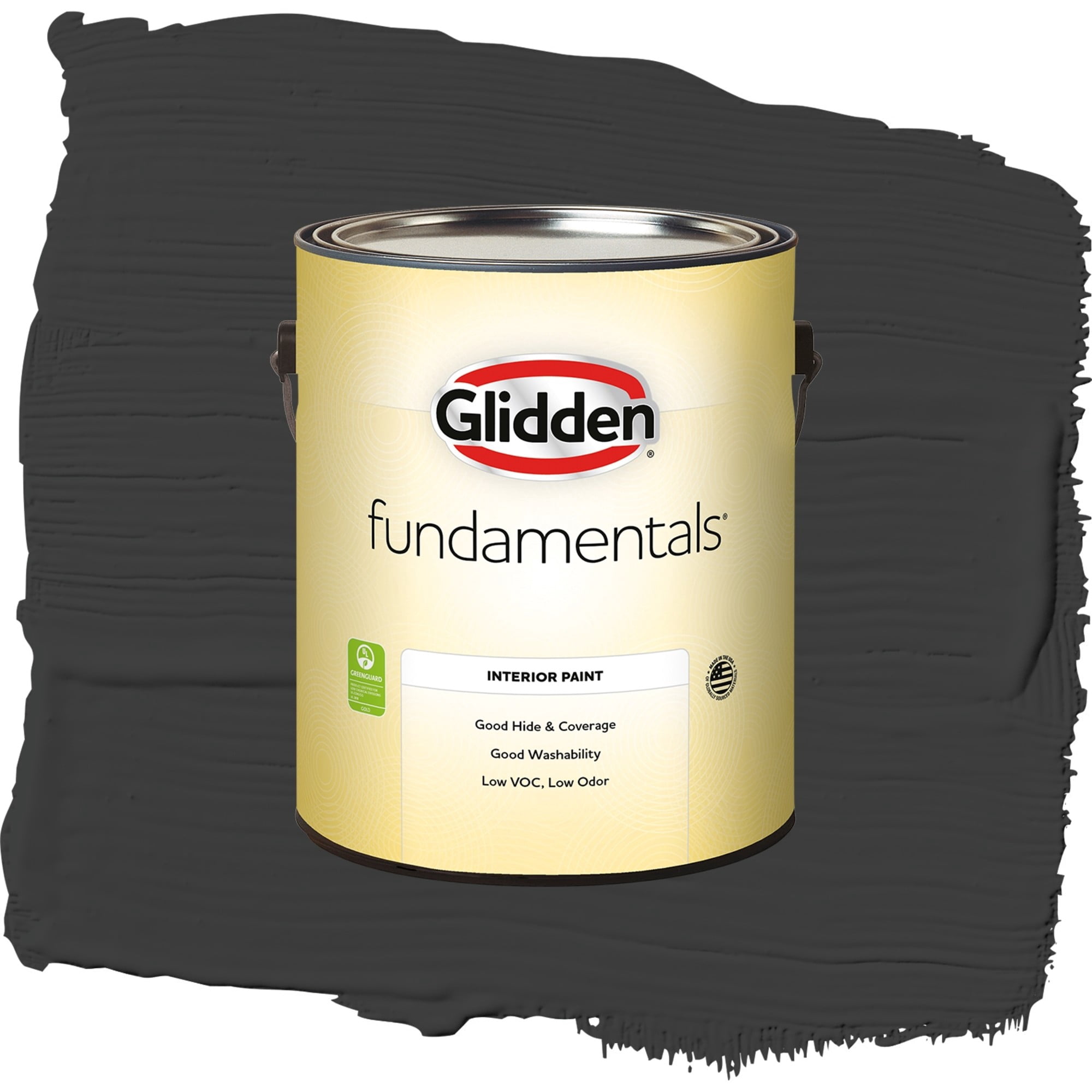 Glidden Fundamentals Grab-N-Go Black Semi-Gloss Interior Paint, 1 ...