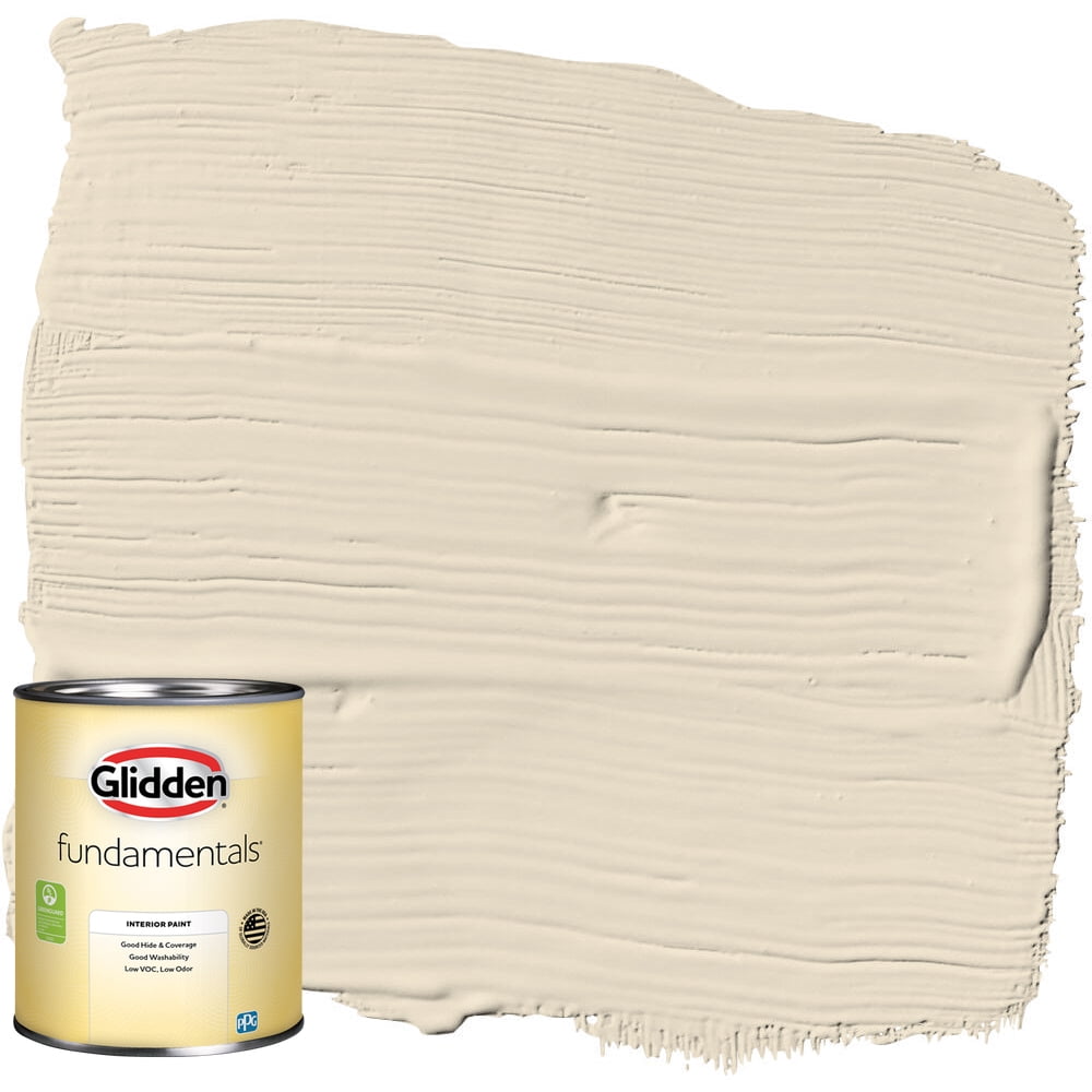 Glidden Fundamentals Interior Paint Bone White / Beige, Flat, 1 Quart ...
