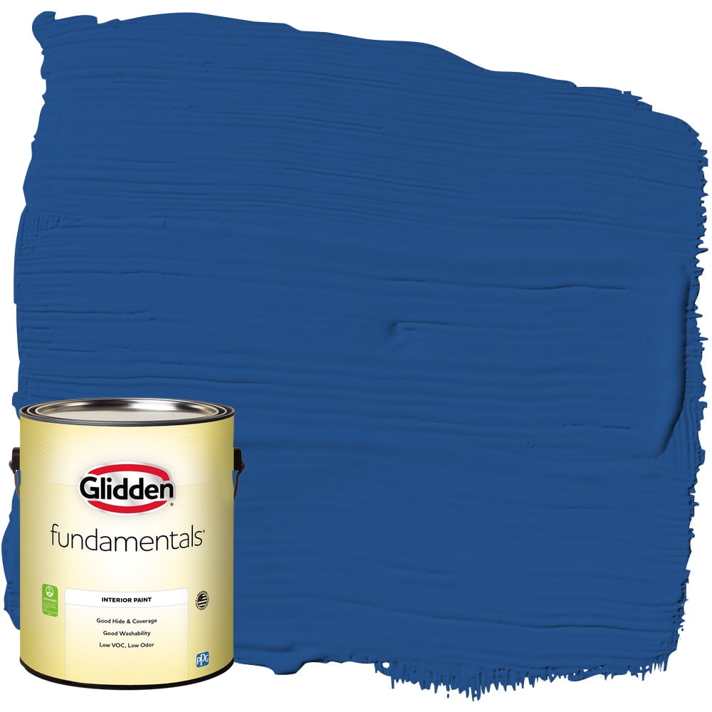 Glidden Fundamentals Interior Paint Brilliant Blue / Blue, Semi-Gloss ...