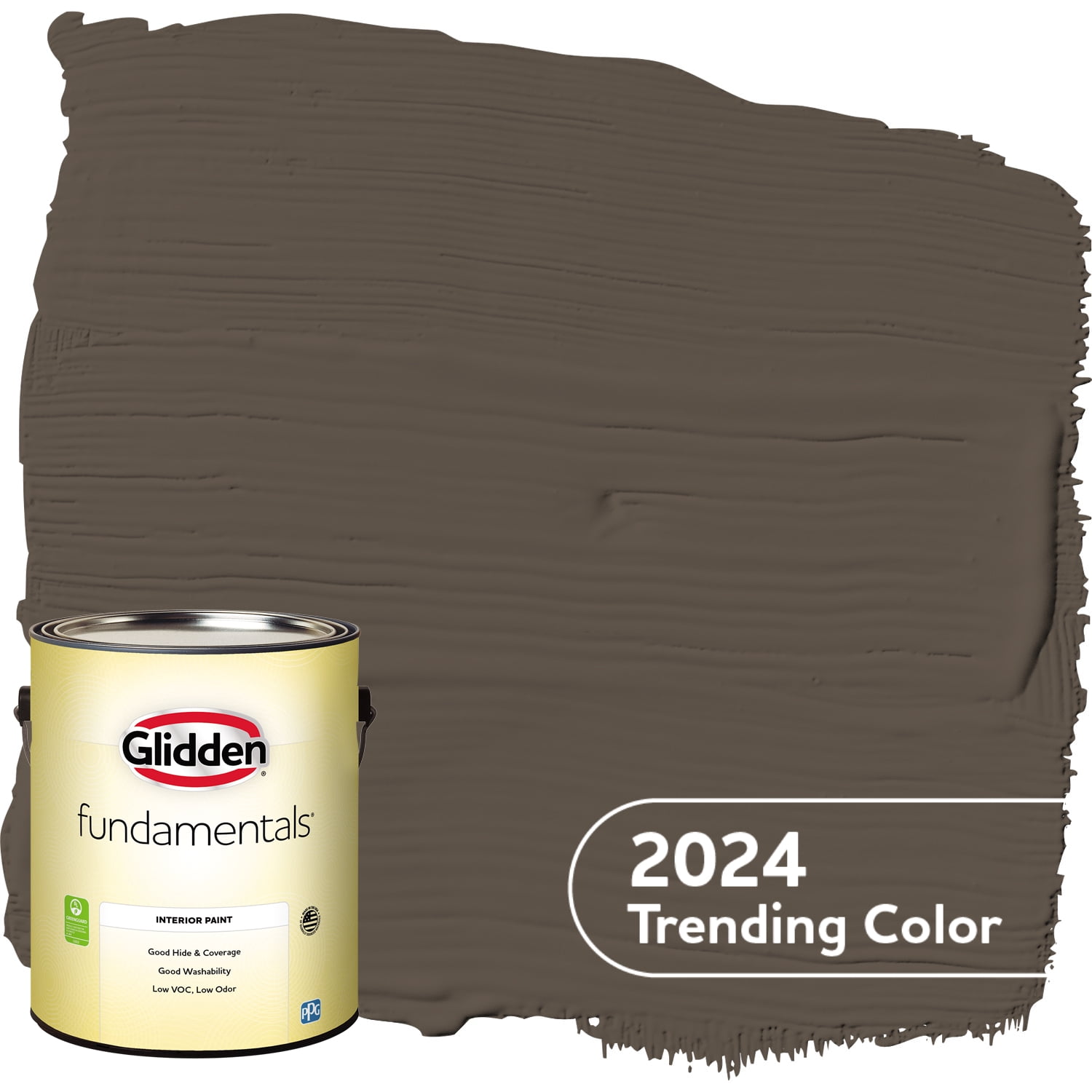 Glidden Fundamentals Interior Paint Cabin Fever / Brown, Eggshell, 1 ...