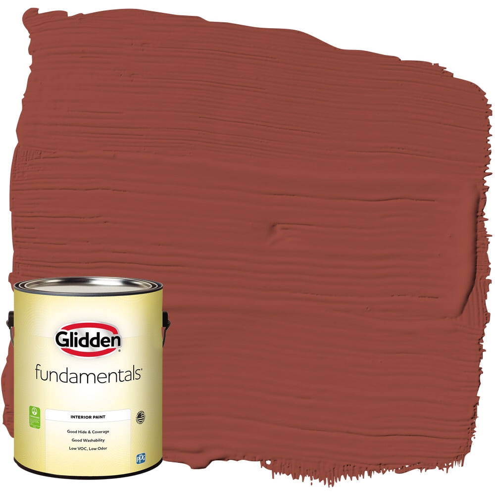 Glidden Fundamentals Interior Paint Cedar Chest / Brown, Flat, 1 Gallon ...