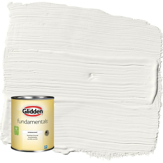 Glidden Fundamentals Commercial White / White Semi-Gloss Interior Paint ...