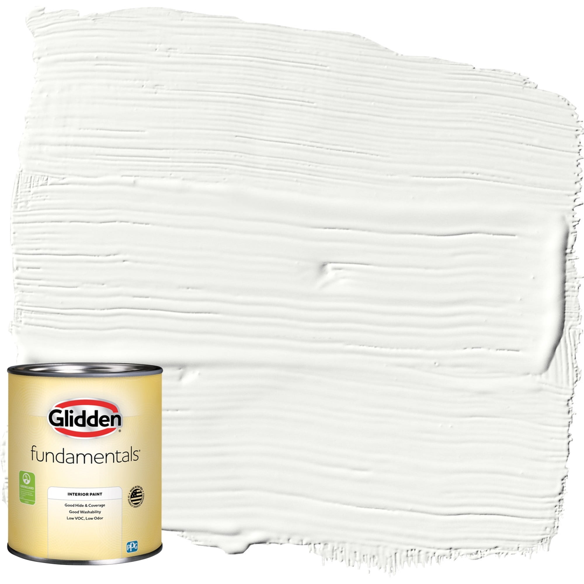 Glidden Fundamentals Interior Paint Delicate White, Eggshell, 1 Quart ...