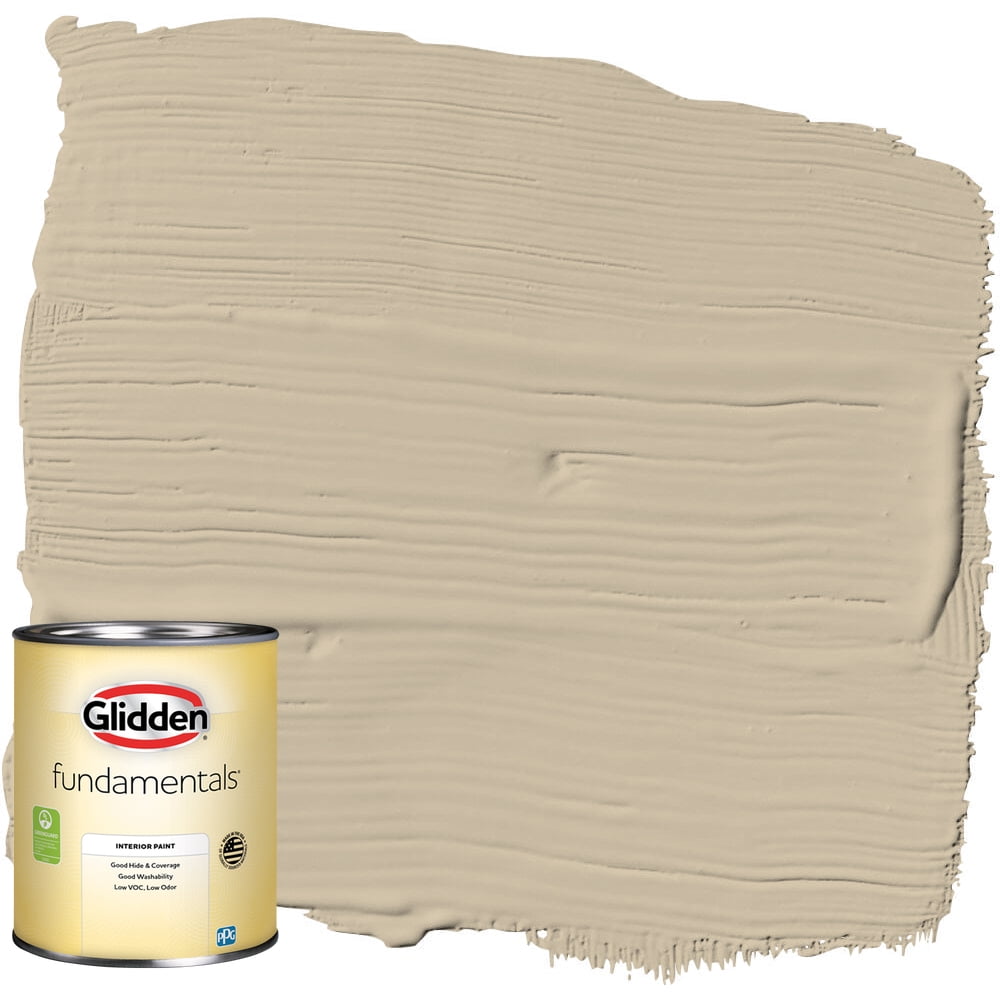Glidden Fundamentals Interior Paint Dusty Trail / Beige, Flat, 1 Quart ...
