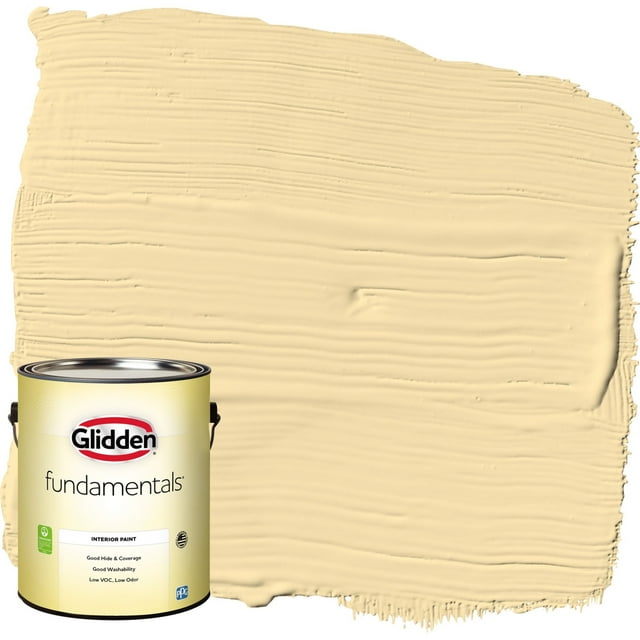 Glidden Fundamentals Interior Paint Dusty Yellow, Eggshell, 1 Gallon ...