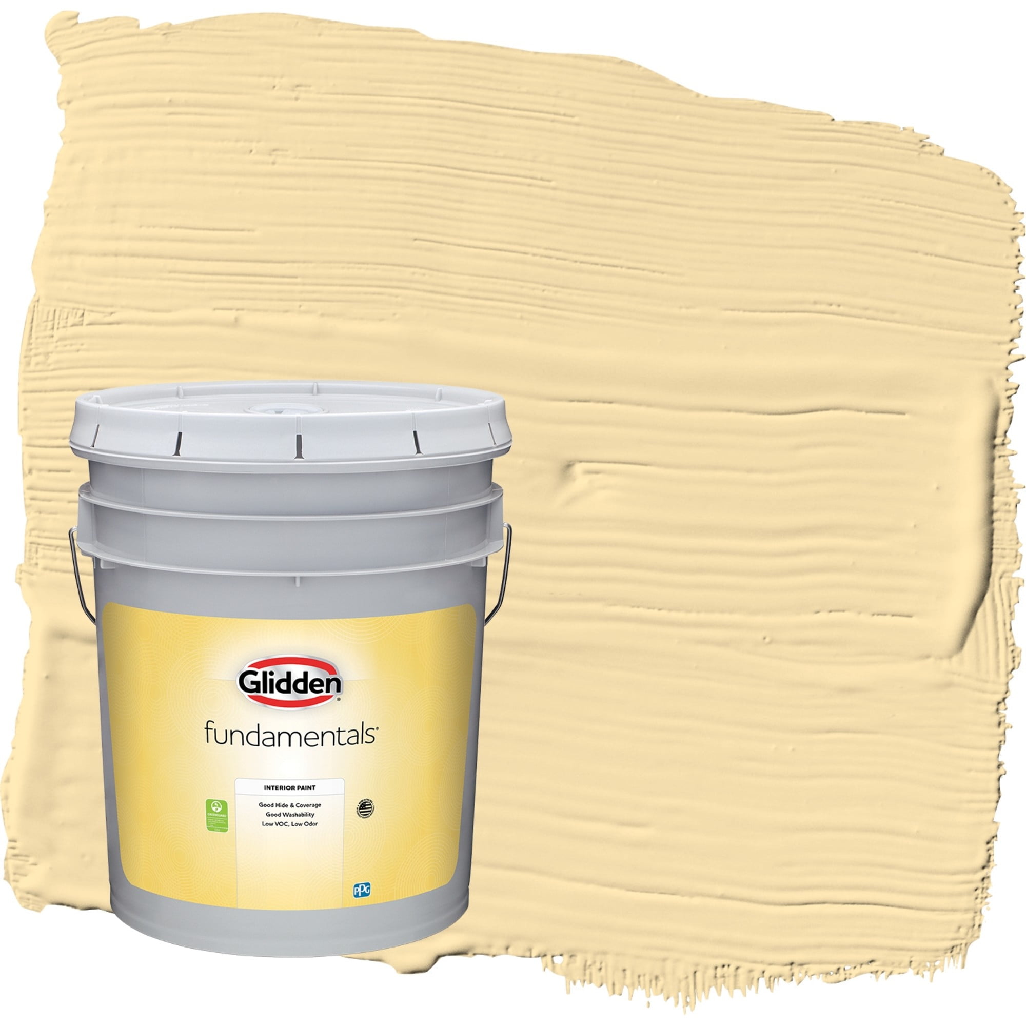 Glidden Fundamentals Dusty Yellow / Yellow Semi-Gloss Interior Paint, 5 ...