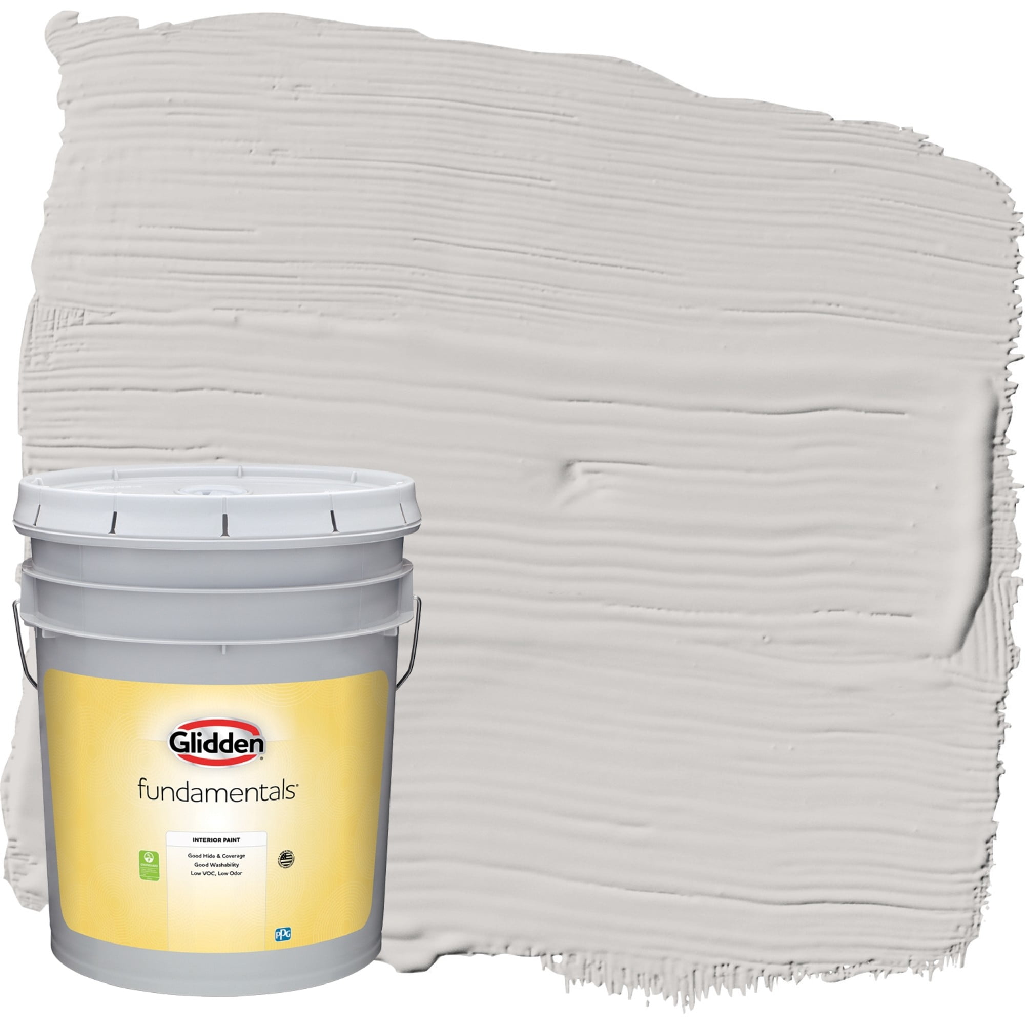 Glidden Fundamentals Interior Paint Elusion / Grey, Eggshell, 5 Gallon ...