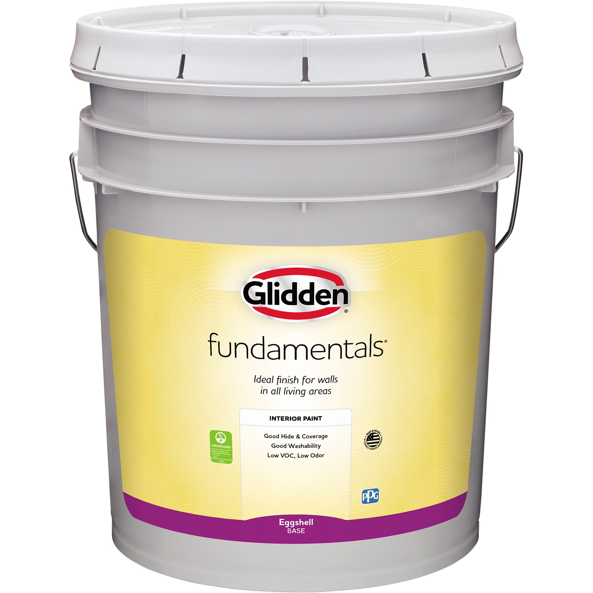 Glidden Fundamentals Interior Paint Faint Fawn / Yellow, Eggshell, 5 ...