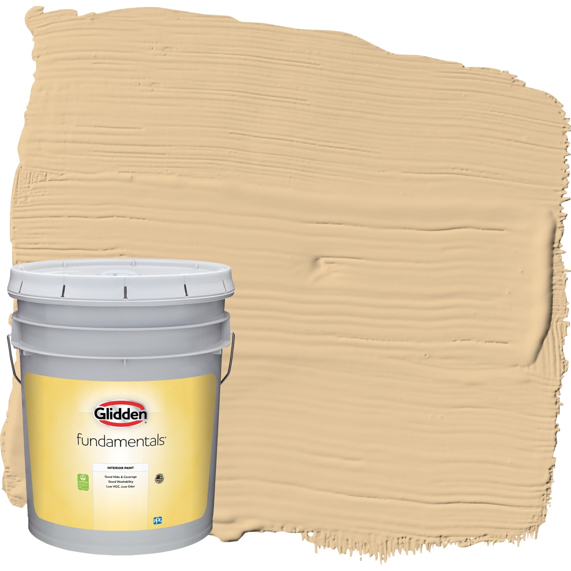 Glidden Fundamentals Interior Paint Faint Fawn / Yellow, Eggshell, 5 ...
