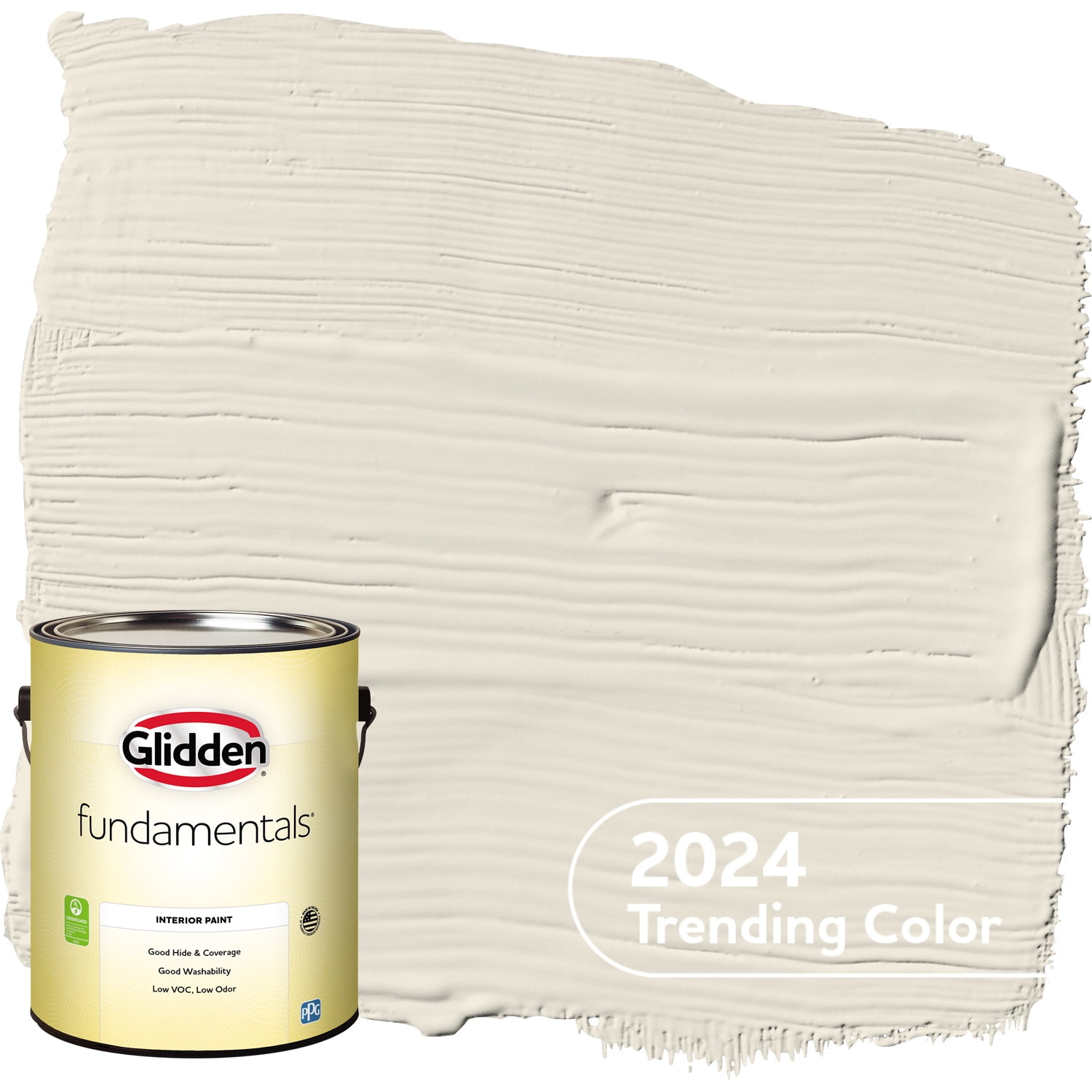 Glidden Fundamentals Interior Paint Focus / Off White, Eggshell, 1 Gallon - Walmart.com