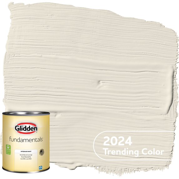 Glidden Fundamentals Interior Paint Focus / Off White, Eggshell, 1 ...