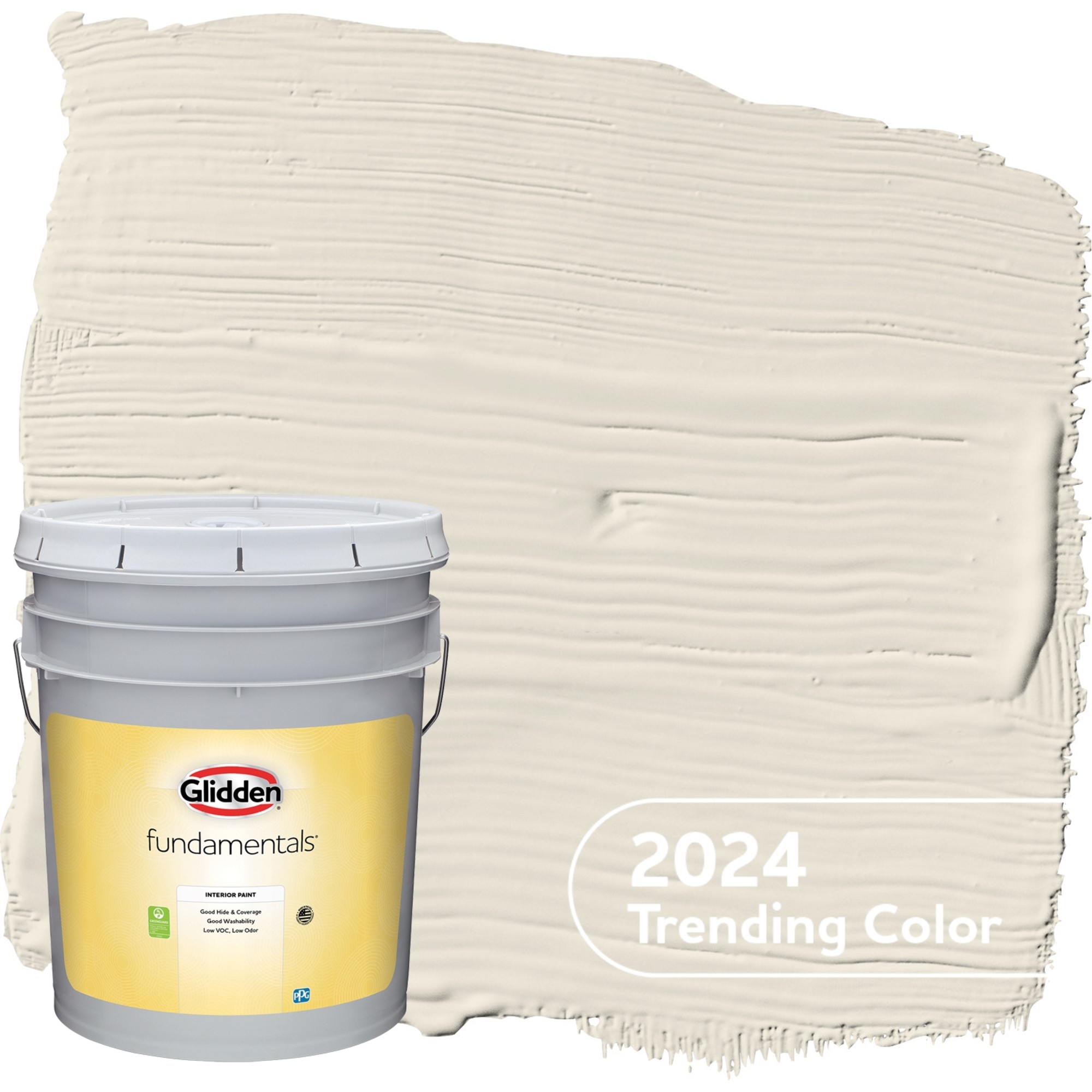 Glidden Fundamentals 5 Gallons Focus / Off White Semi-Gloss Interior ...