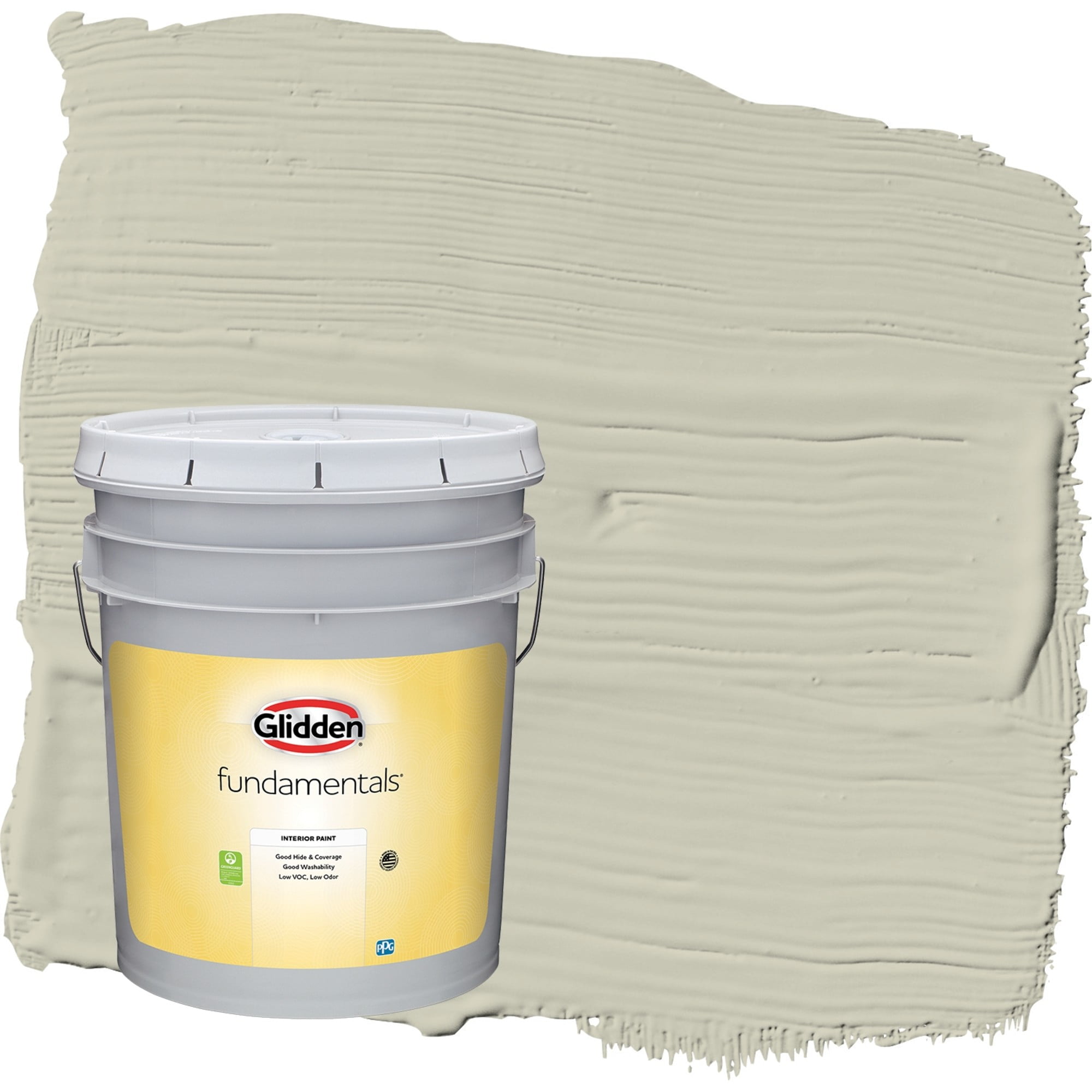 Glidden Fundamentals French Gray Linen / Grey Flat Interior Paint, 5 ...