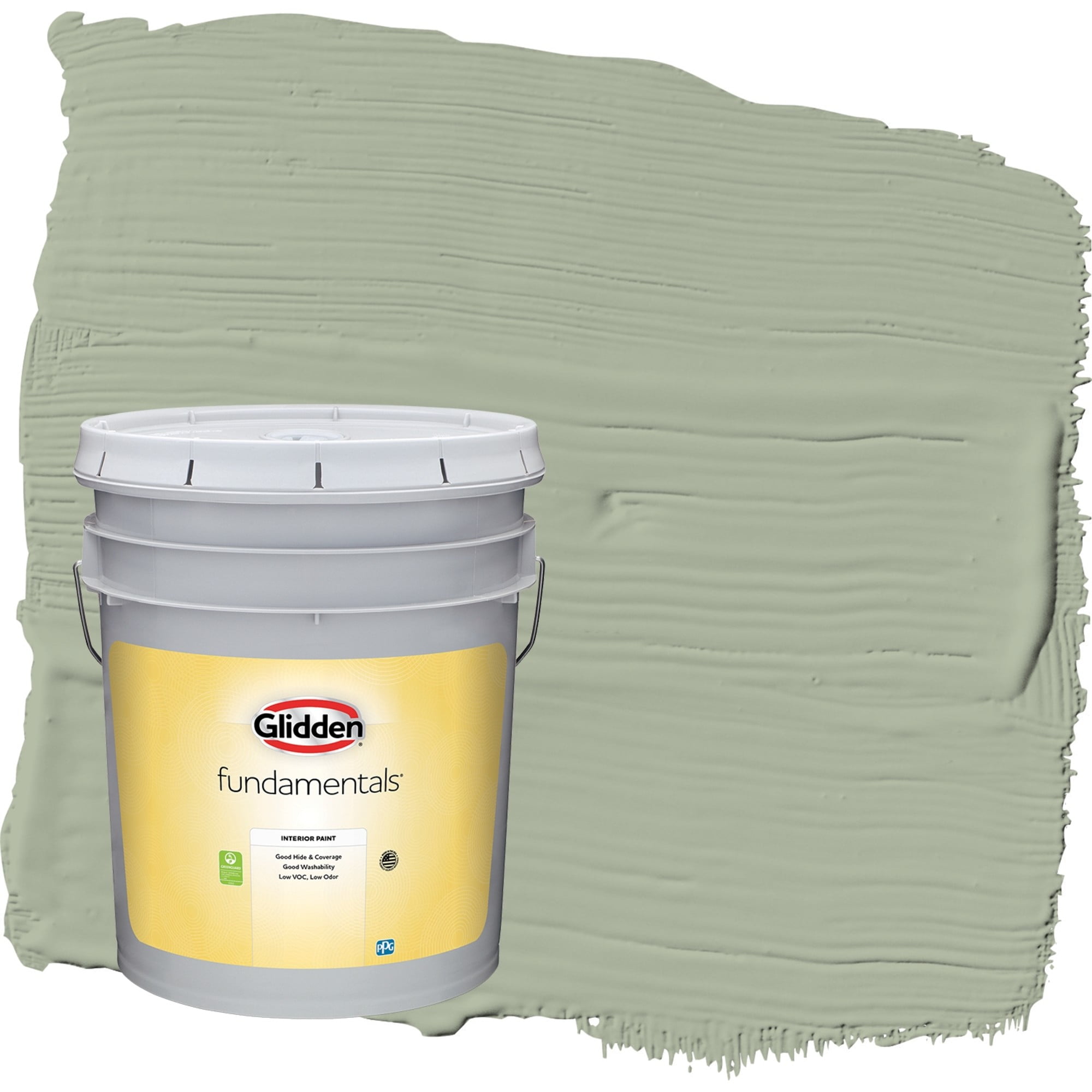 Glidden Fundamentals Gargoyle / Green Semi-Gloss Interior Paint, 5 ...
