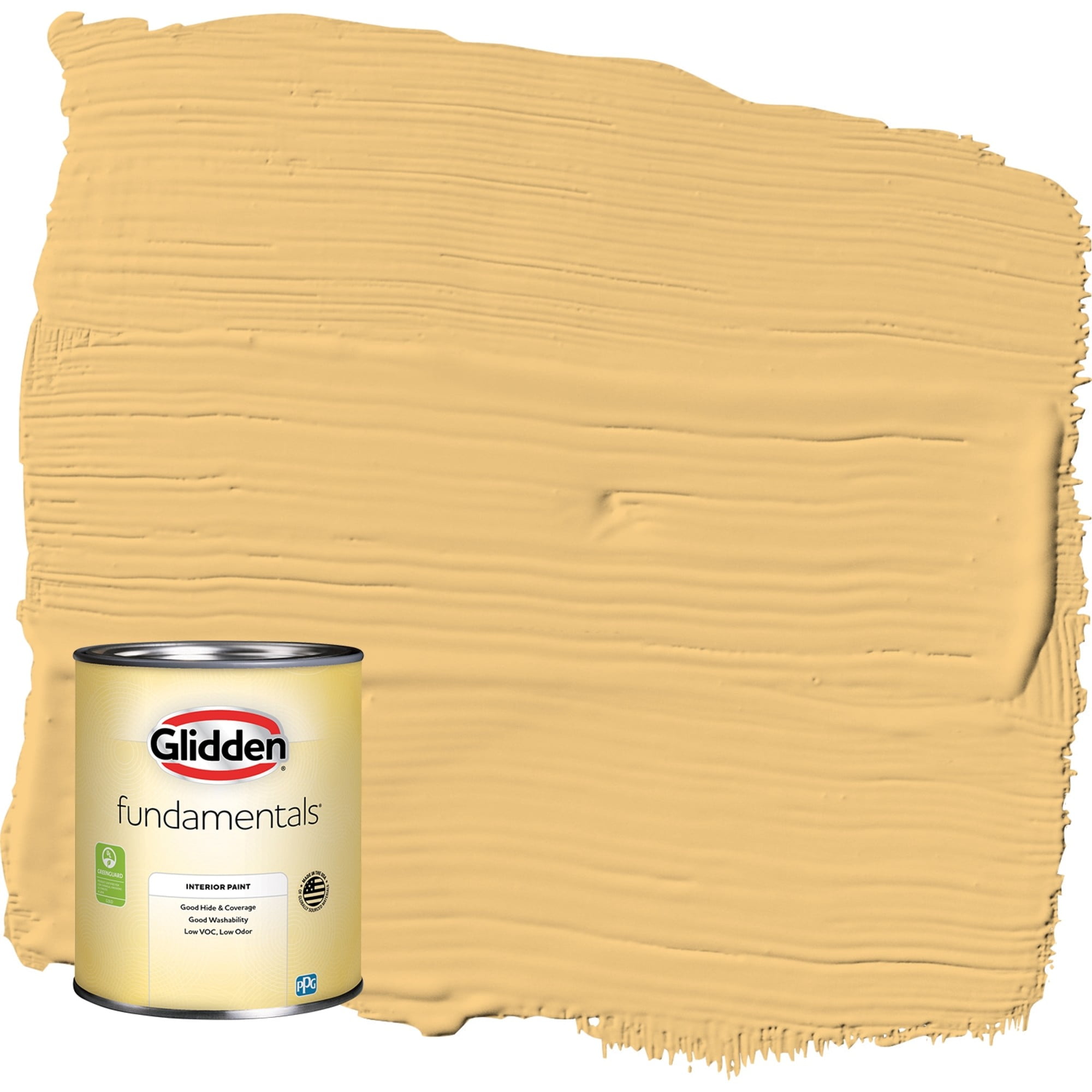 Glidden Fundamentals Gold Buff / Yellow, Eggshell Interior Paint, 1 ...
