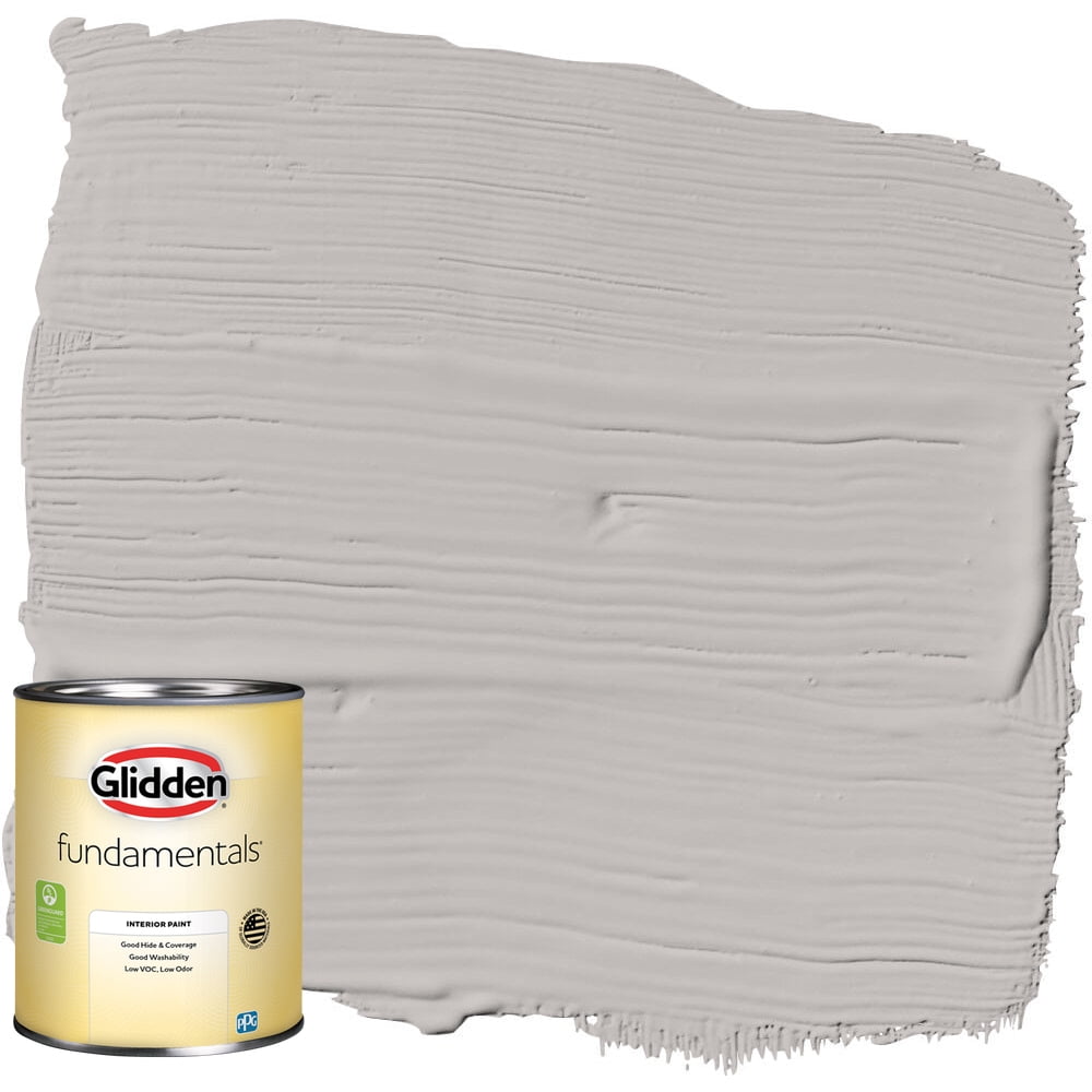 Glidden Fundamentals Interior Paint Gray Shadows / Grey, Semi-Gloss, 1 ...