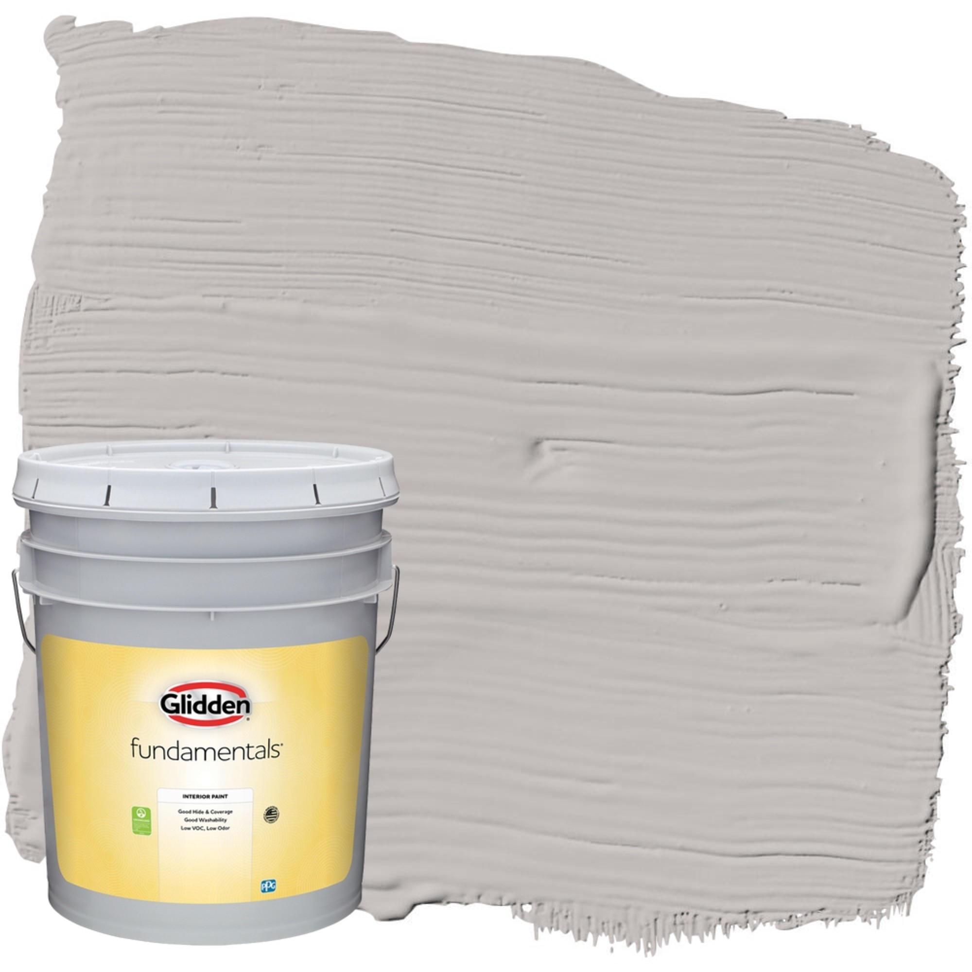 Glidden Fundamentals 5 Gallons Gray Shadows / Grey Semi-Gloss Interior ...