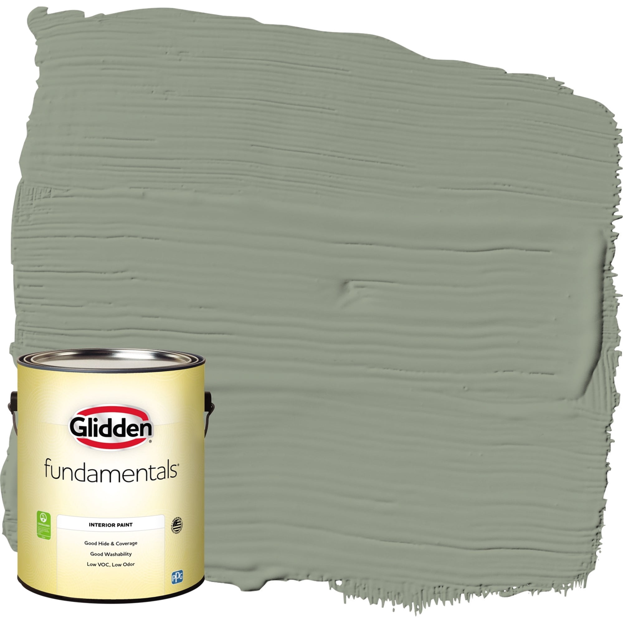 Glidden Fundamentals Interior Paint Green Tea Leaf, Eggshell, 1 Gallon ...