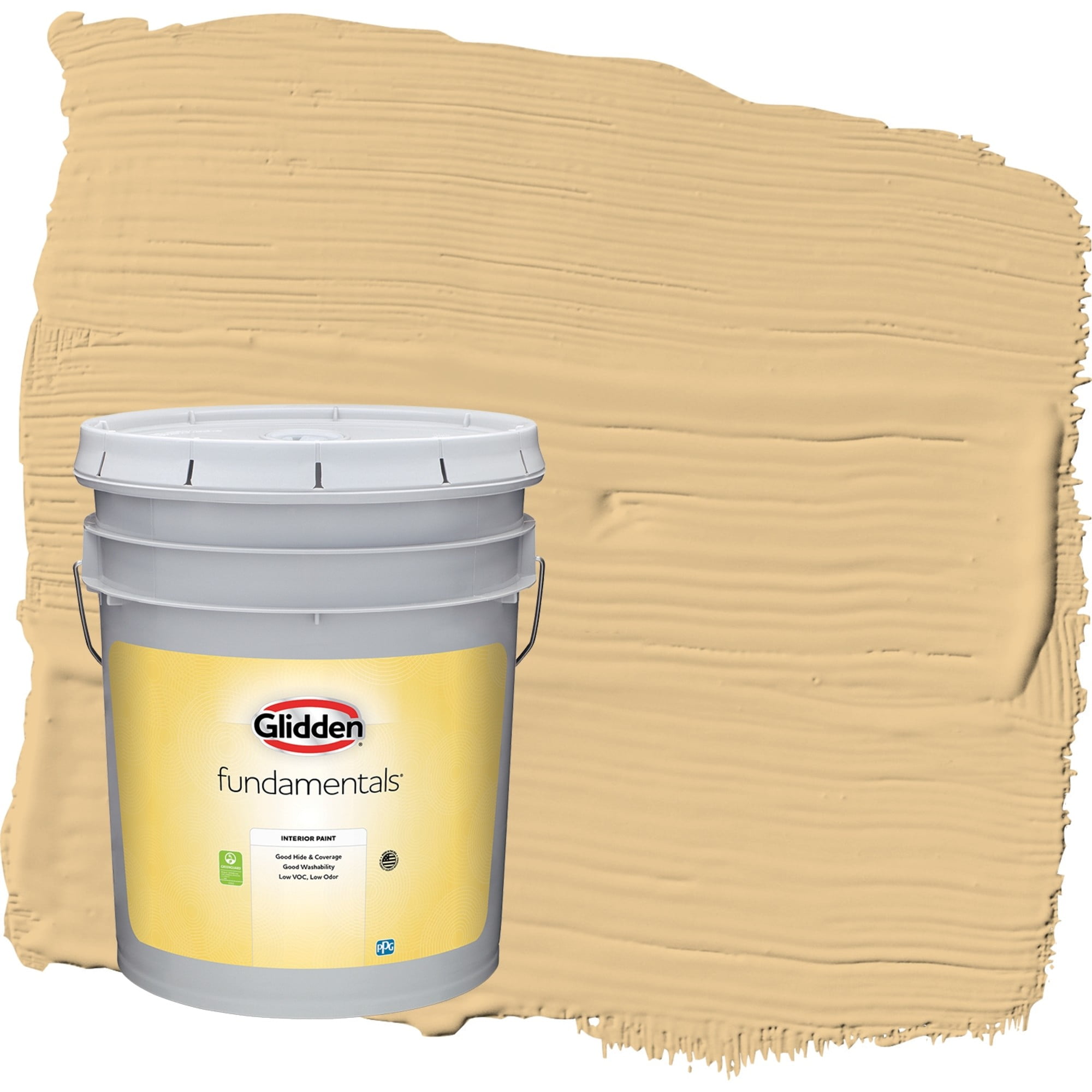 Glidden Fundamentals Halo / Yellow, Semi-Gloss Interior Paint, 5 Gallon ...