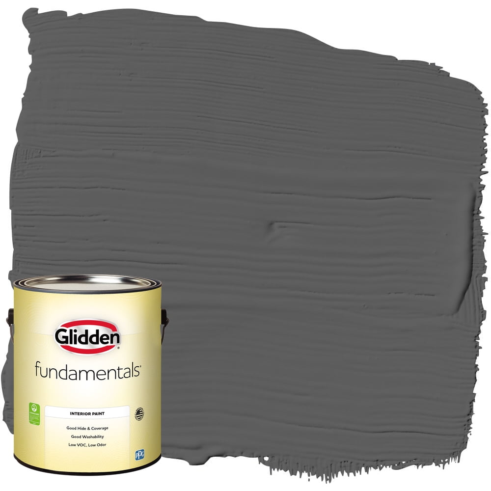 Glidden Fundamentals Interior Paint Knight's Armor / Gray, Eggshell, 1 ...