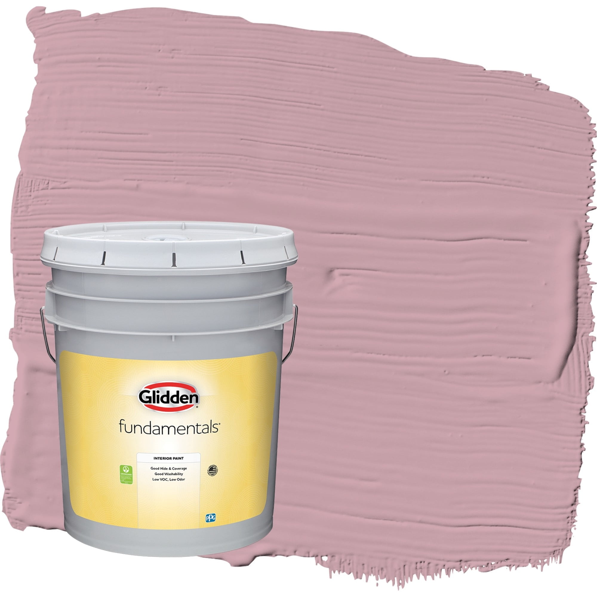 Glidden Fundamentals Lighthearted Rose / Purple, Flat Interior Paint, 5 ...