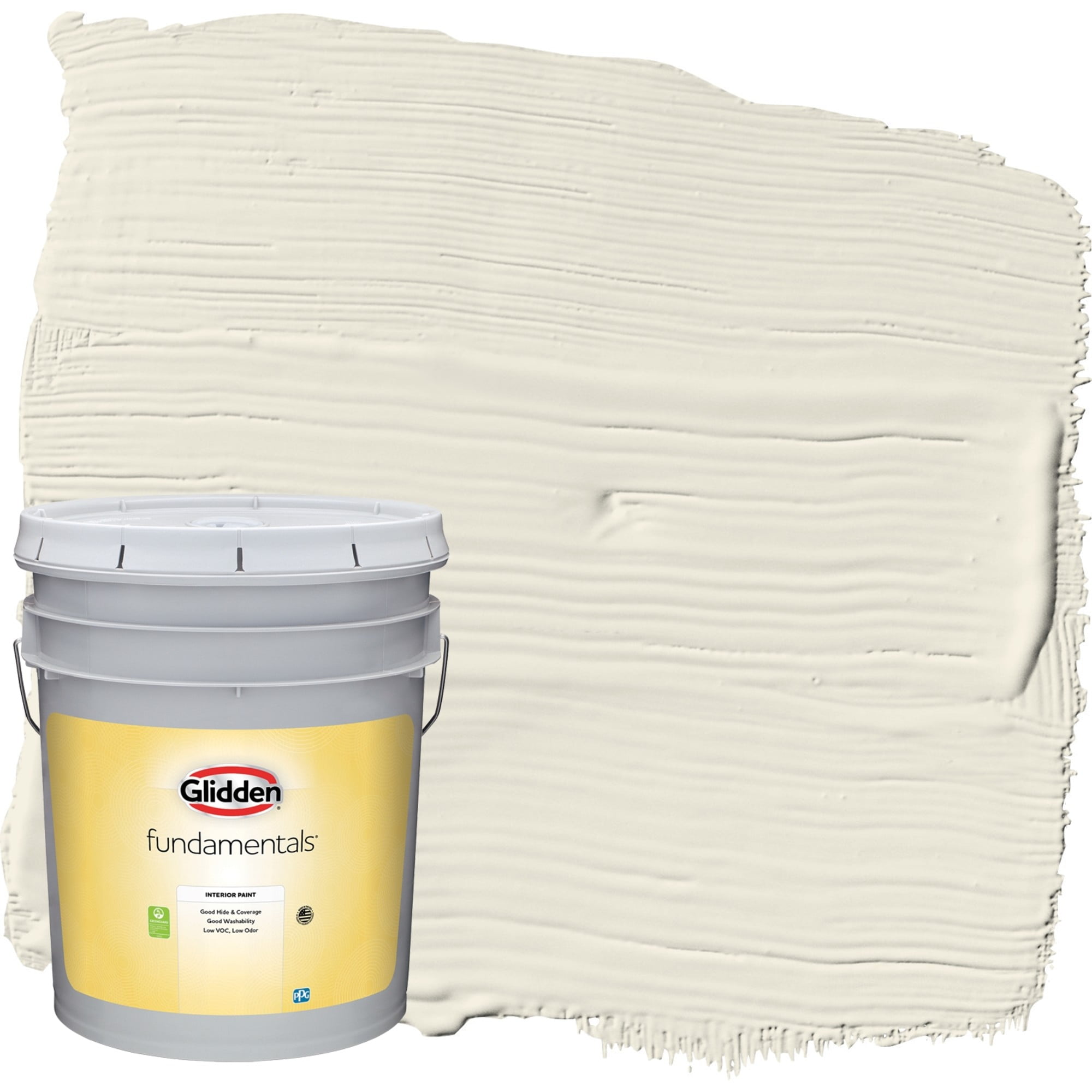 Glidden Fundamentals Interior Paint Off White, Semi Gloss, 5 Gallon ...