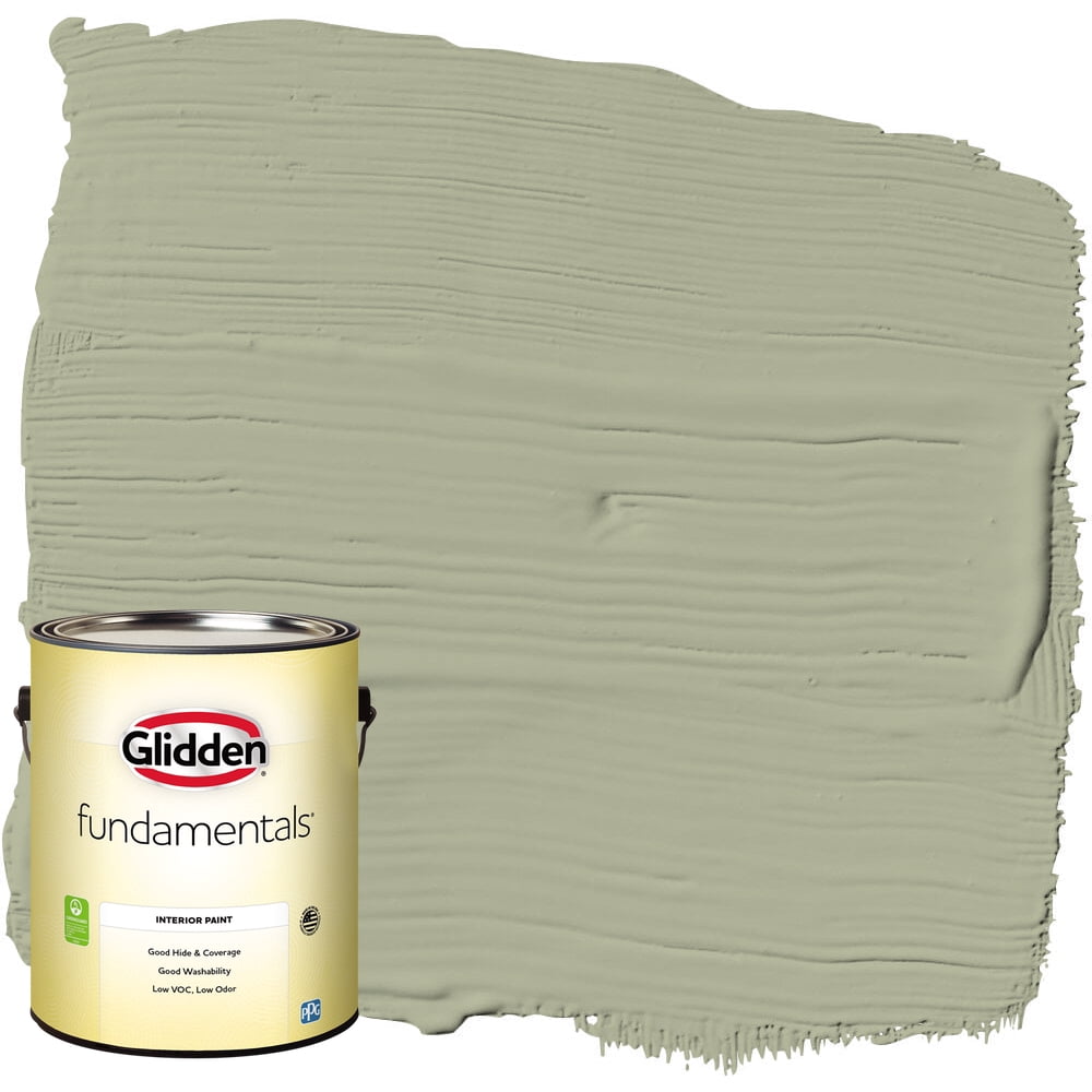Glidden Fundamentals Interior Paint Olive Sprig / Green, Eggshell, 1 ...