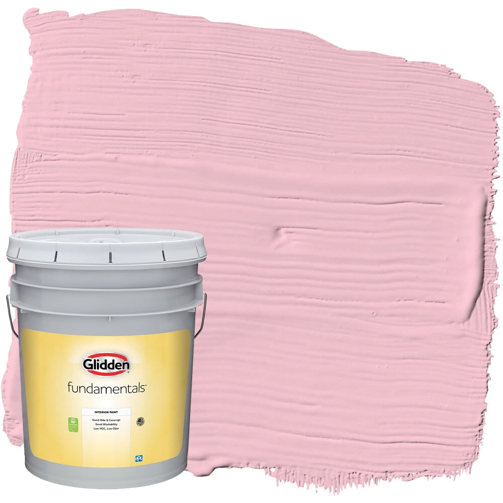 Glidden Fundamentals Interior Paint Rose Melody / Pink, Flat, 5 Gallons ...