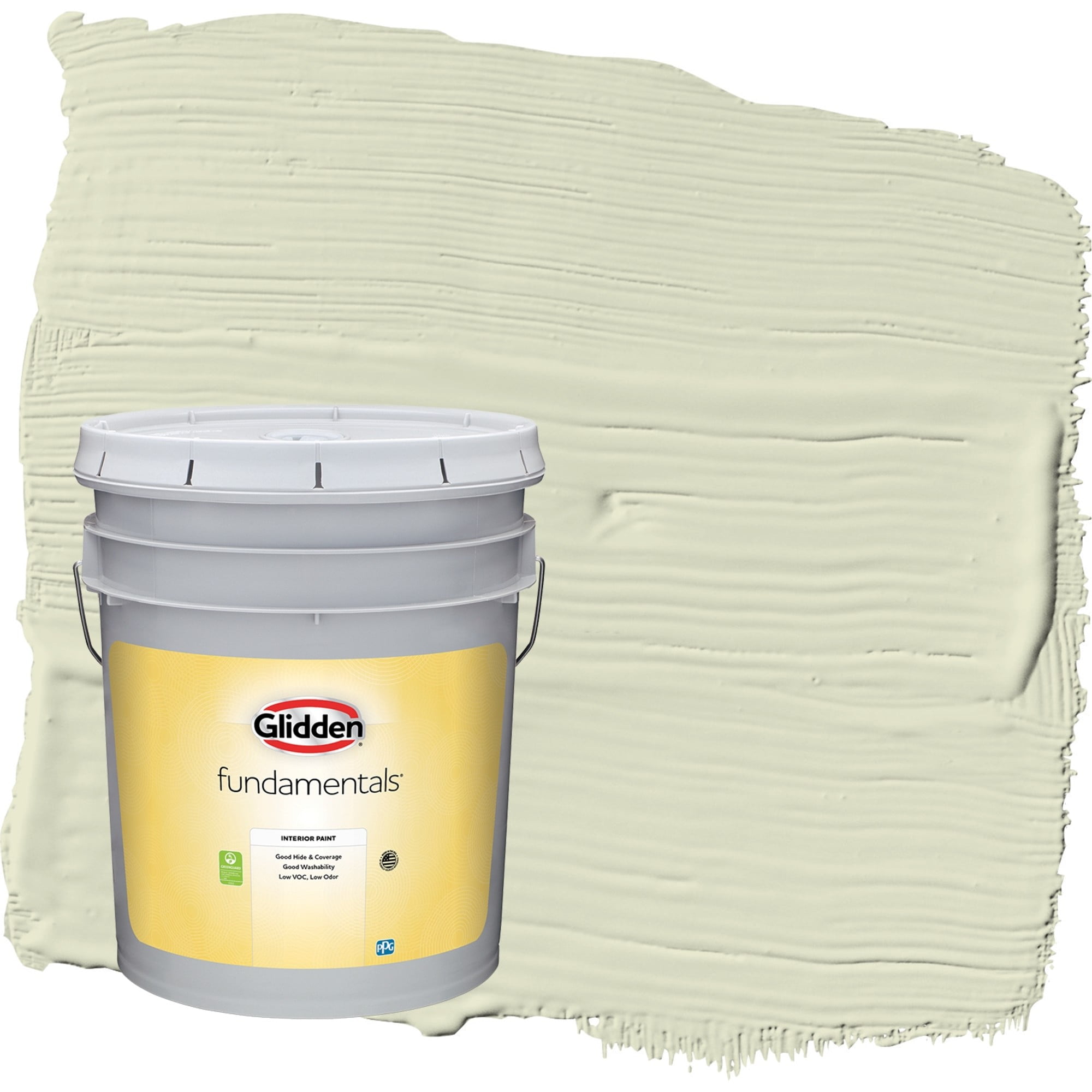 Glidden Fundamentals Slow Dance / Green Flat Interior Paint, 5 Gallon ...