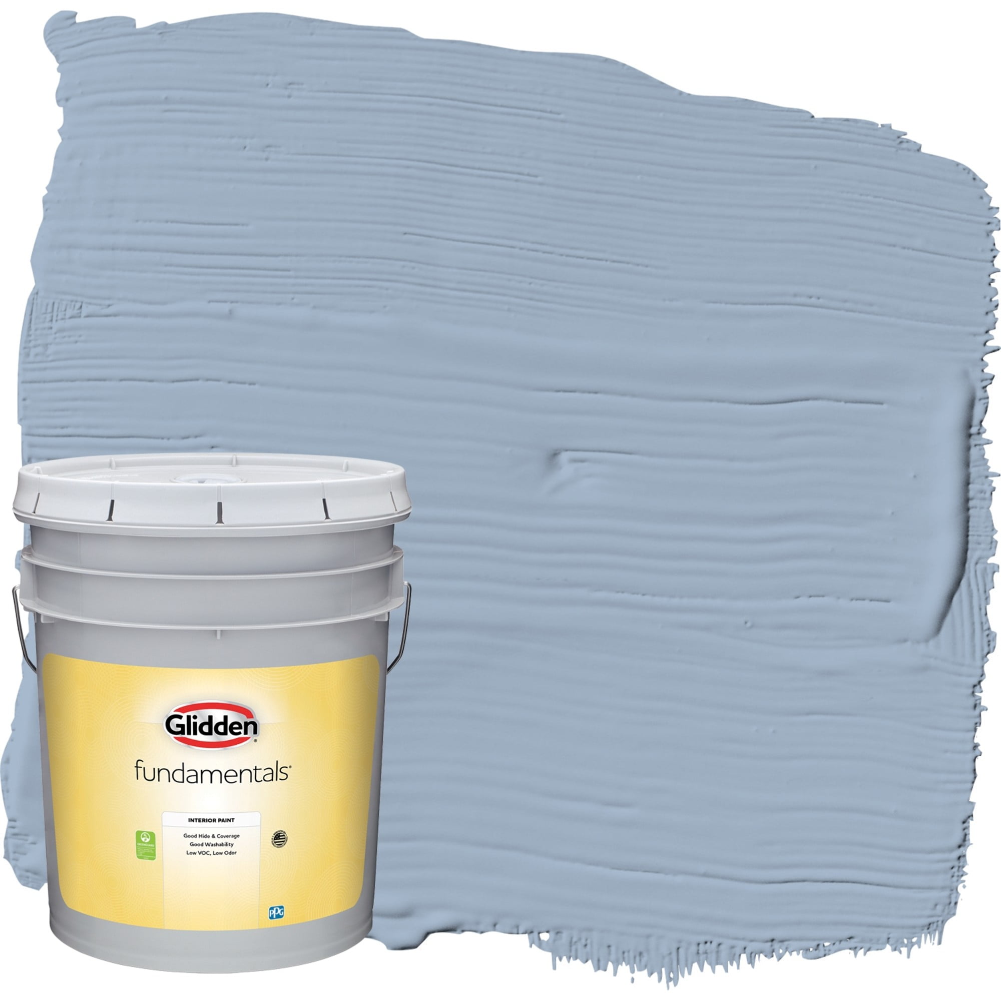 Glidden Fundamentals Interior Paint Sterling Silver / Blue, Eggshell, 5 ...