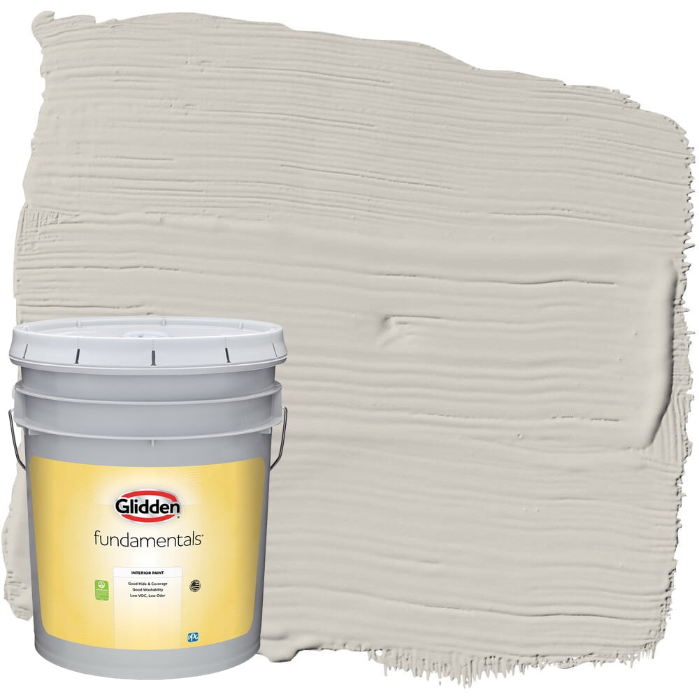 Glidden Fundamentals Interior Paint Swirling Smoke / Beige, Flat, 5 ...