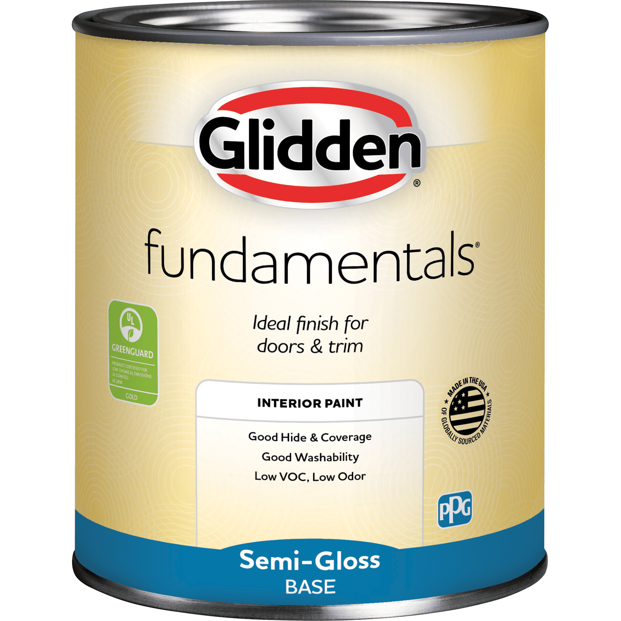 Glidden Fundamentals Interior Paint Tintable Base Semi-Gloss, 1 Quart ...