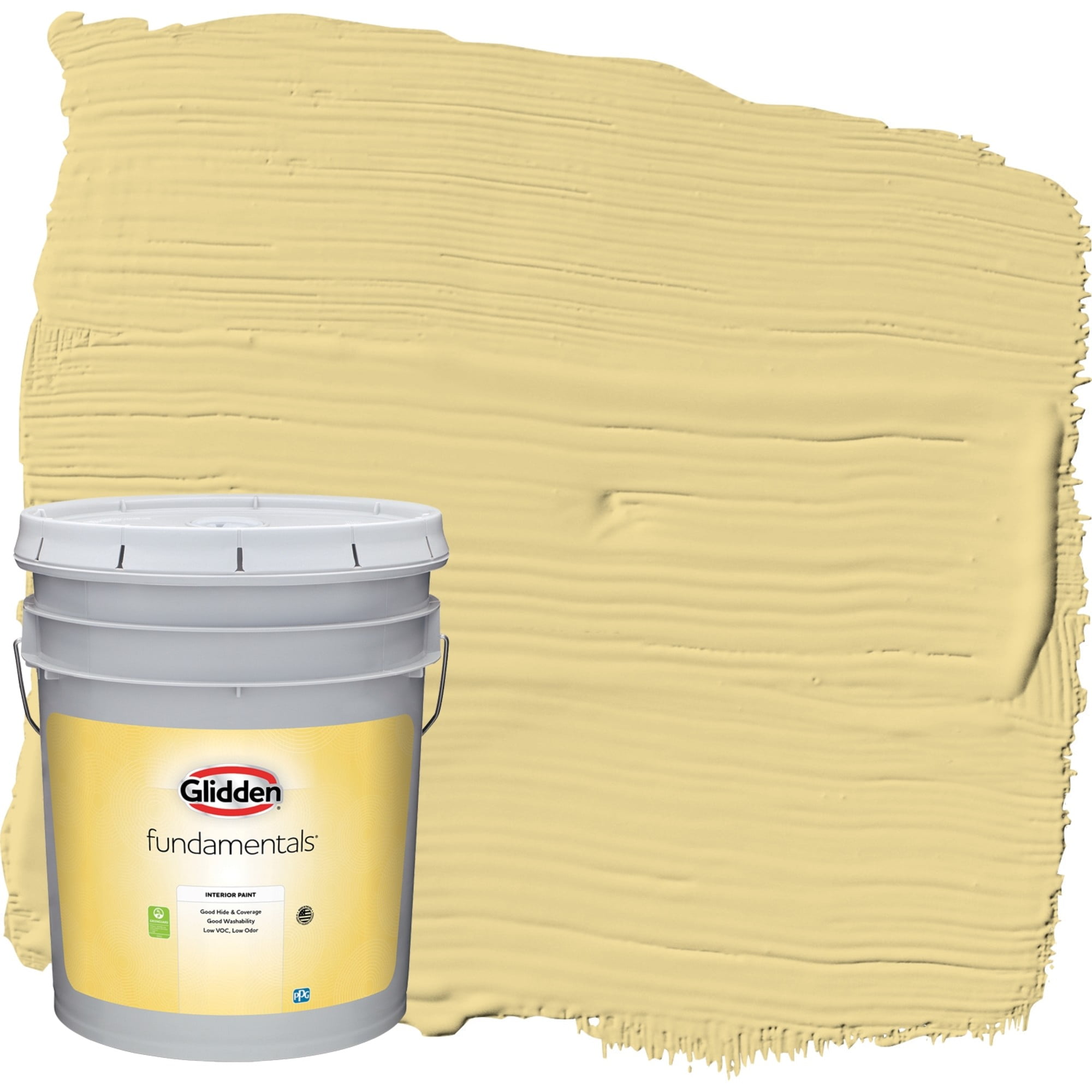 Glidden Fundamentals Interior Paint Wayward Wind / Yellow, Flat, 5 ...