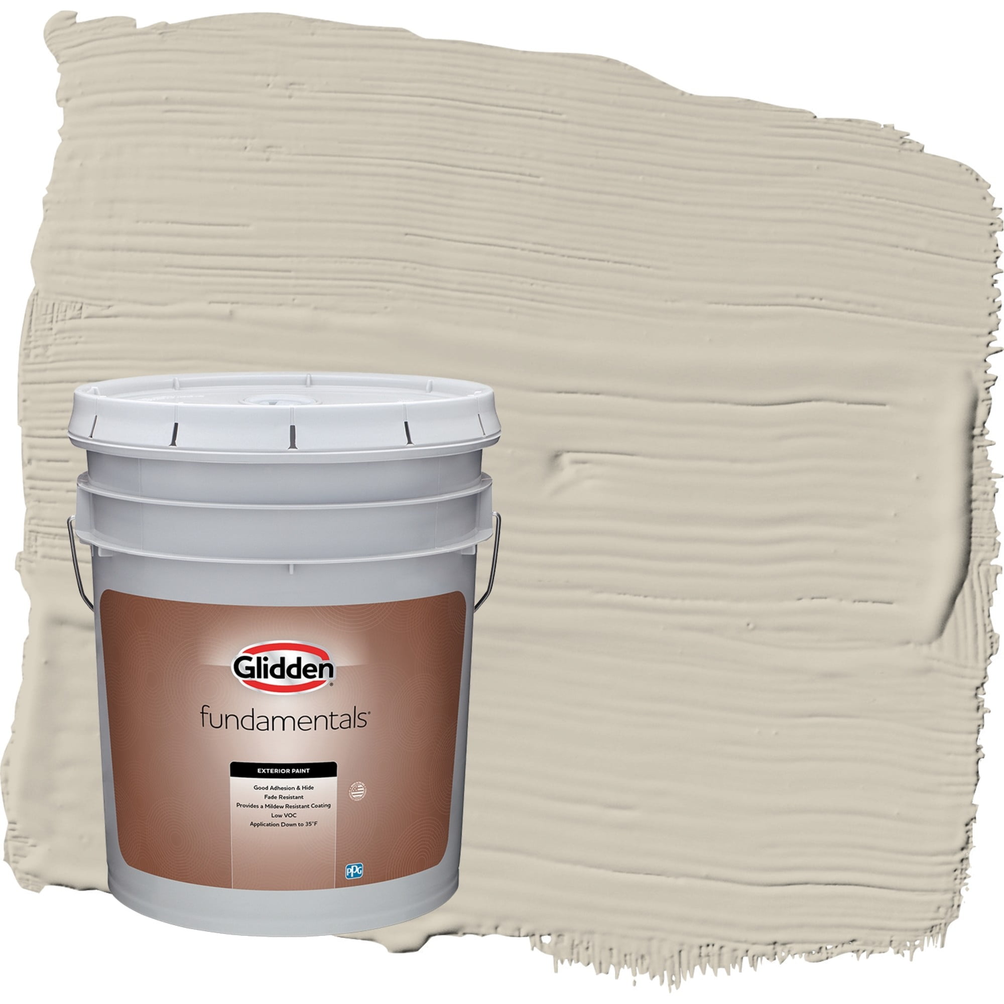 Glidden Fundamentals Ostrich Feather / Beige Satin Exterior Paint, 5 ...