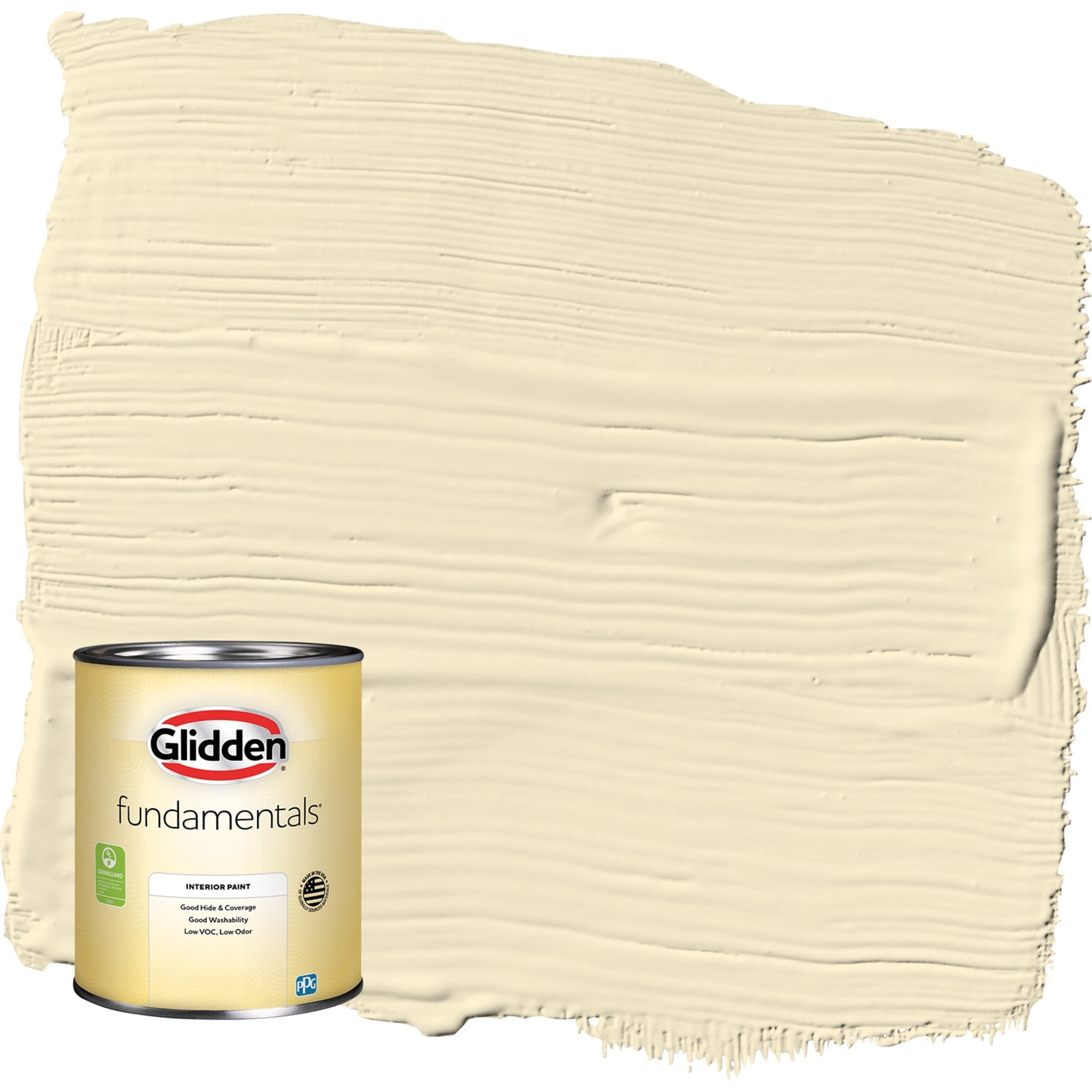 Glidden Fundamentals Soleil / Yellow, Eggshell Interior Paint, 1 Quart ...