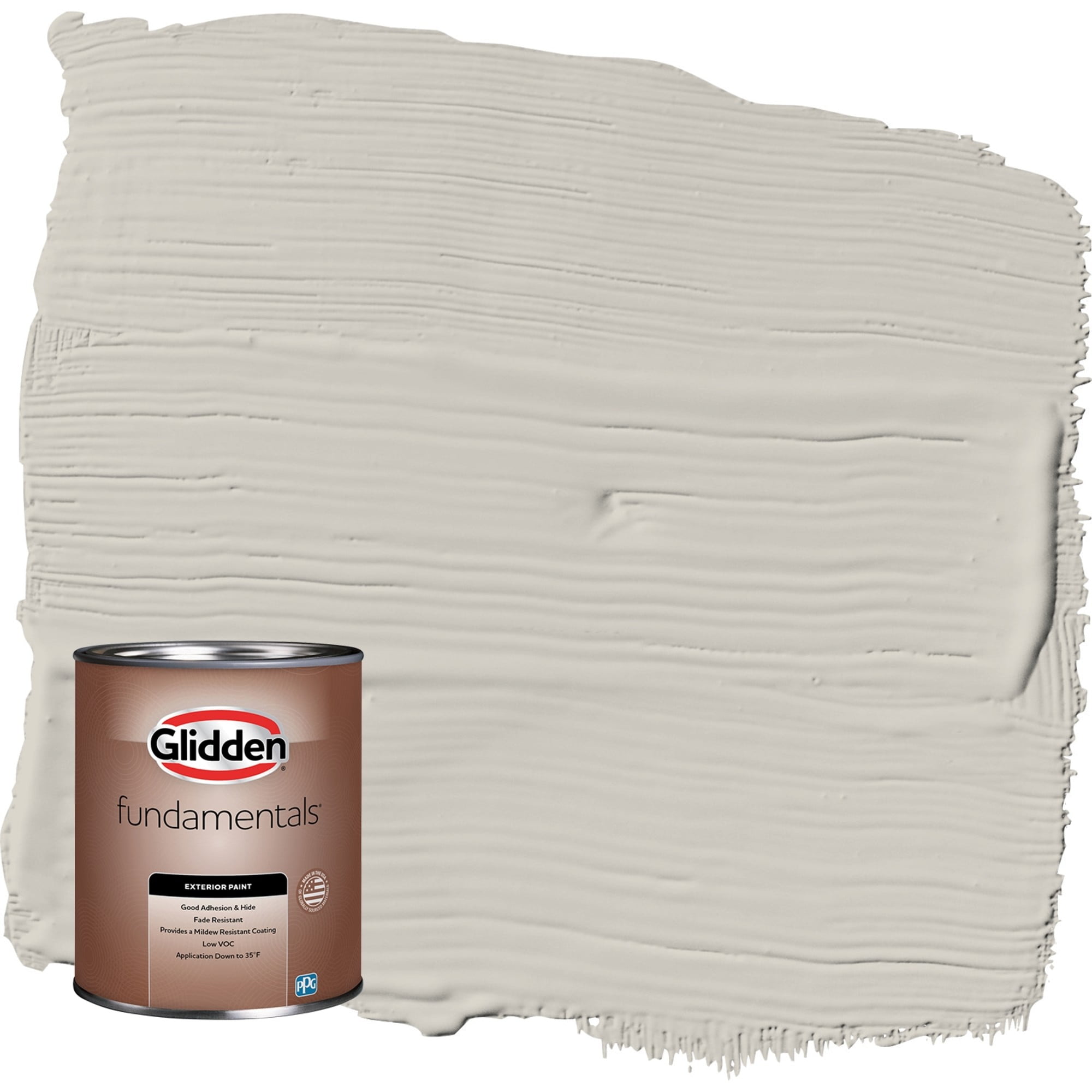 Glidden Fundamentals Swirling Smoke / Beige Satin Exterior Paint, 1 ...