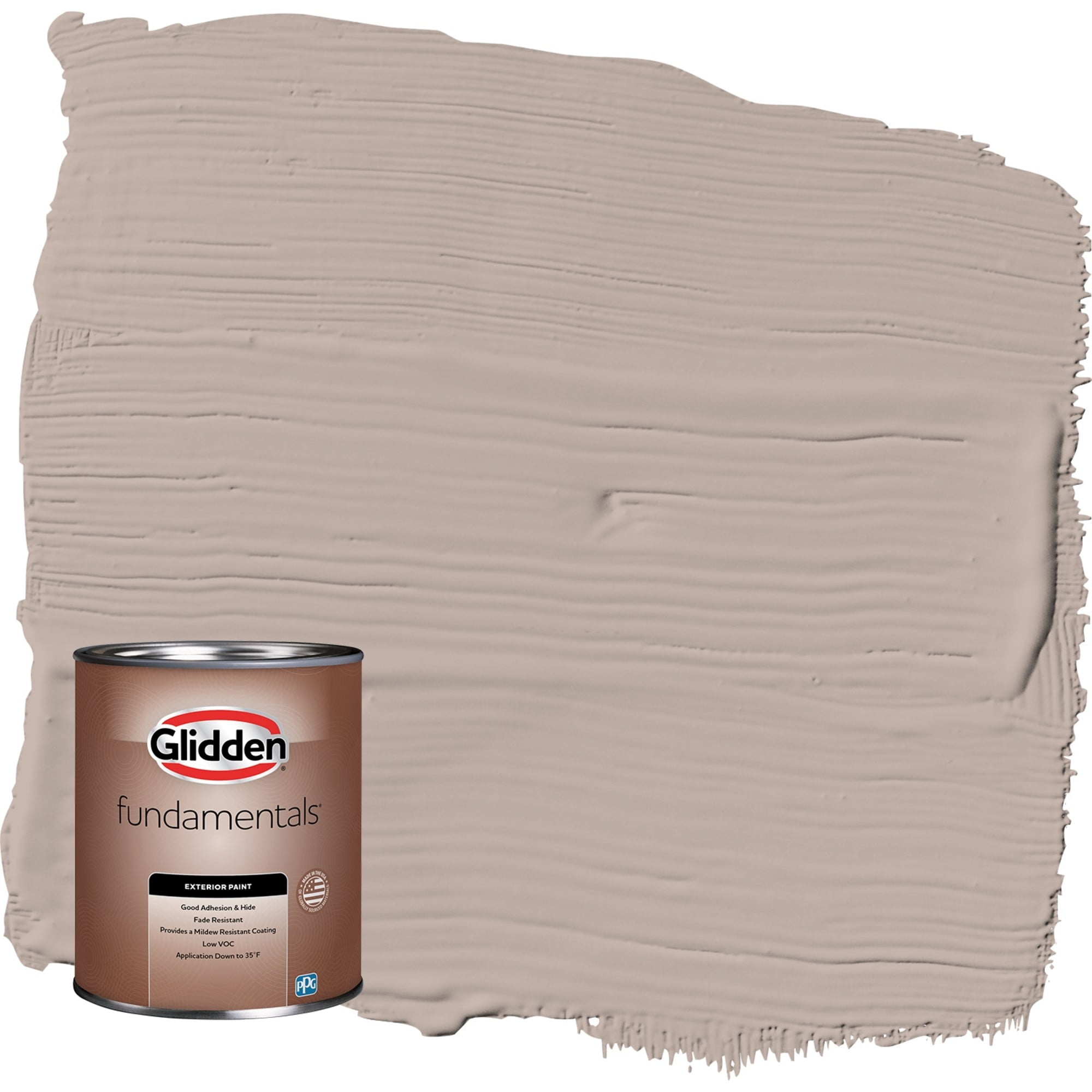 Glidden Fundamentals Thumper / Beige Satin Exterior Paint, 1 Quart ...