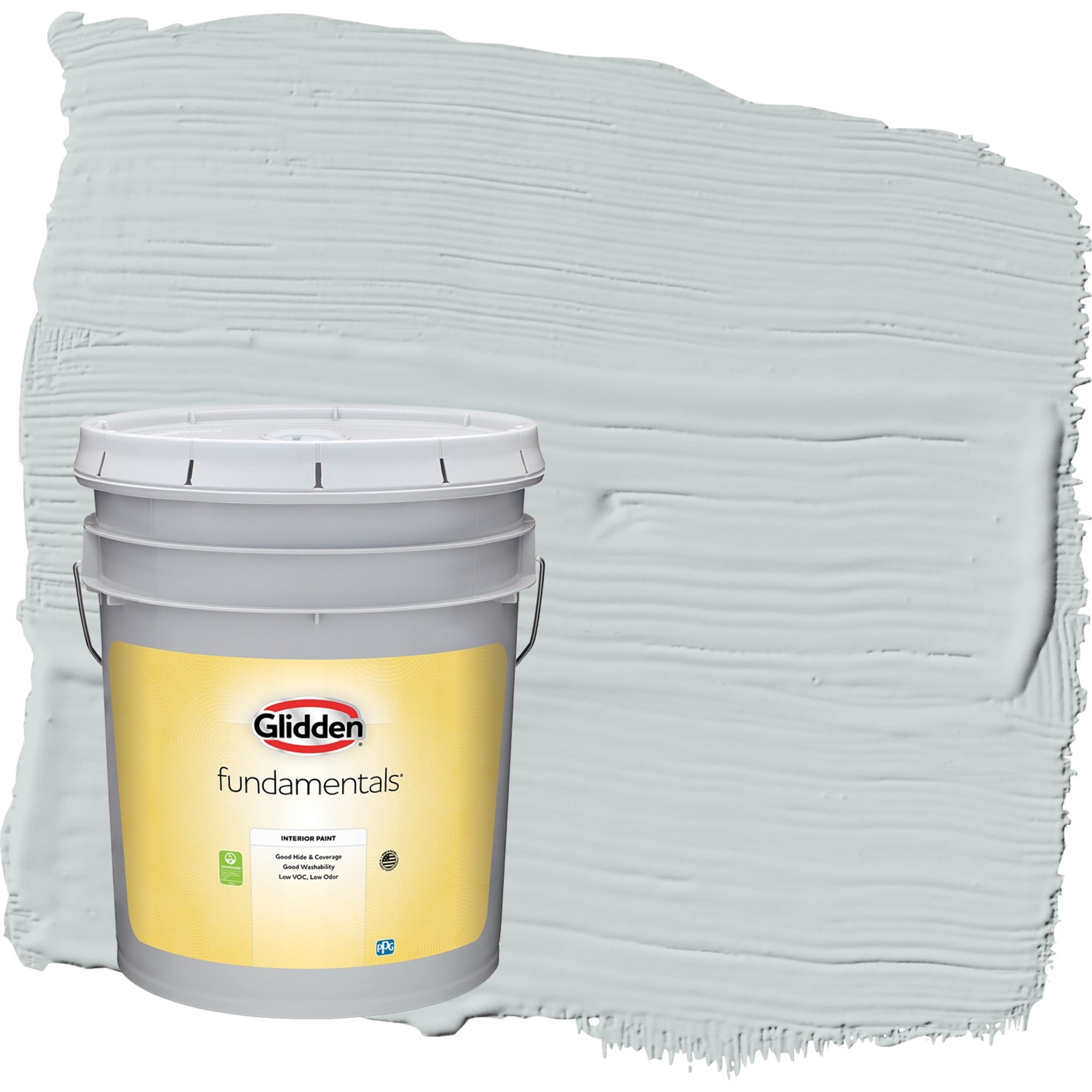 Glidden Fundamentals Winter Chill / Gray, Flat Interior Paint, 5 Gallon ...