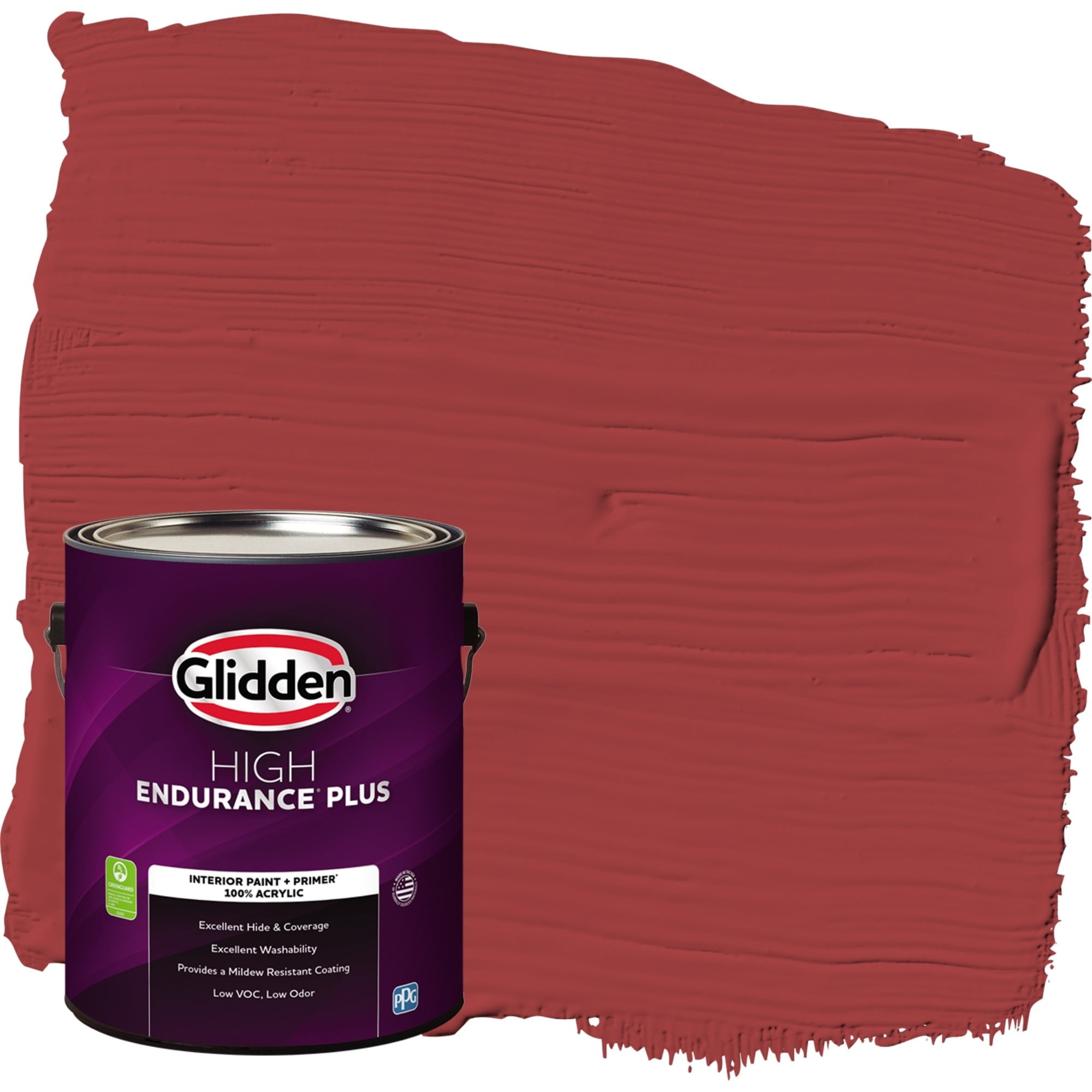 Glidden HEP 1 Gallon Blaze / Red Semi-Gloss Interior Paint with Primer ...
