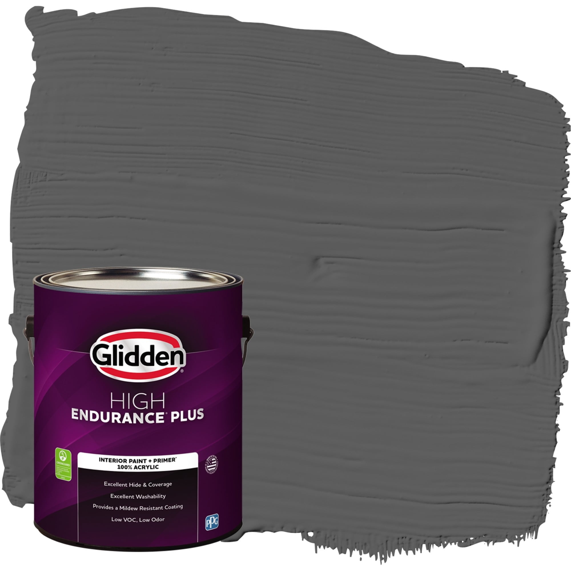 Glidden HEP 1 Gallon Knight's Armor / Gray Semi-Gloss Interior Paint ...