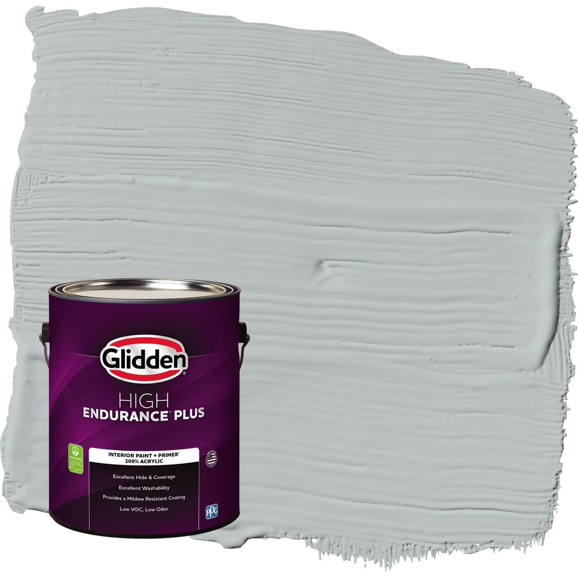 Glidden HEP Maiden Mist / Gray Semi-Gloss Interior Paint with Primer, 1 ...