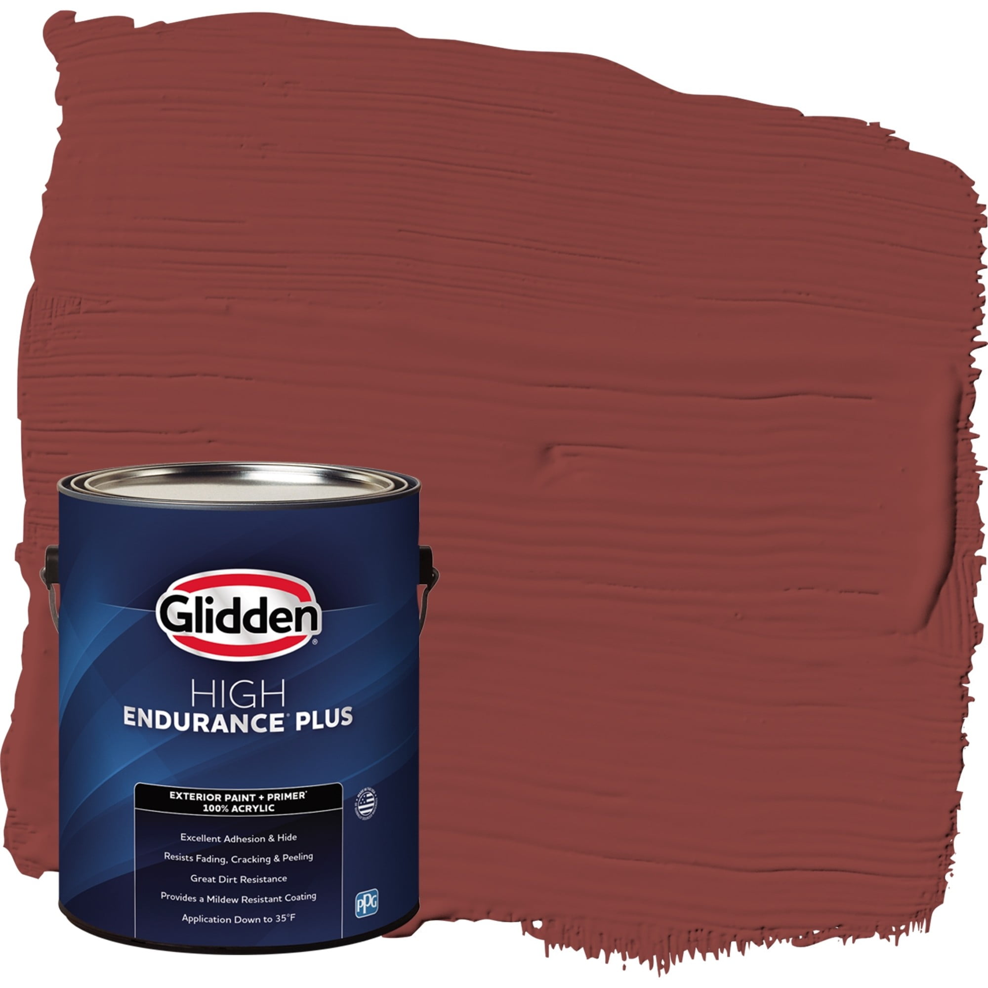 Glidden HEP 1 Gallon Semi-Gloss Brick Dust / Red Exterior Paint with ...
