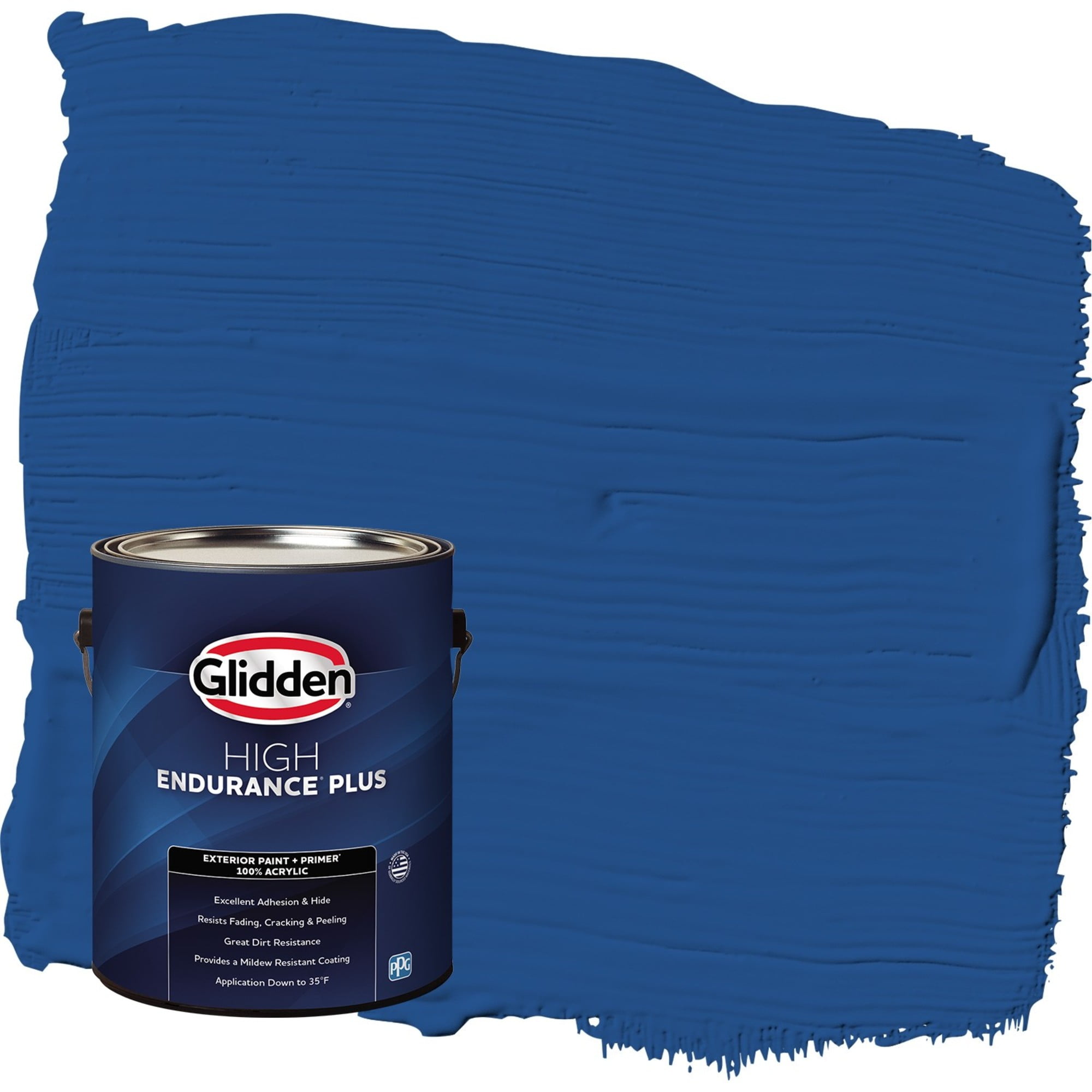 Glidden HEP Brilliant Blue / Blue Semi-Gloss Exterior Paint with Primer ...