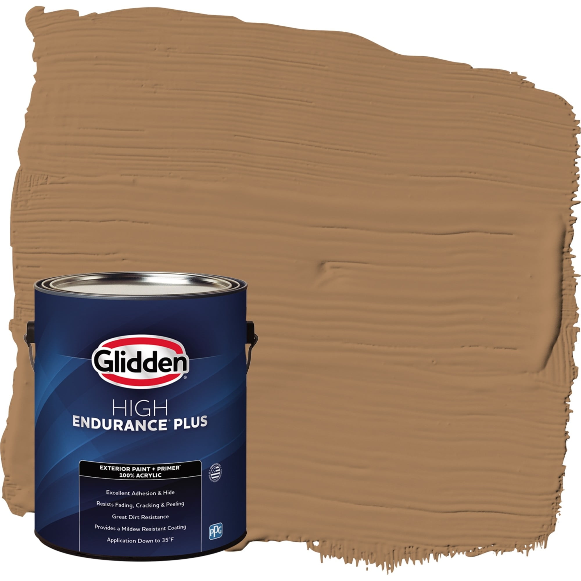 Glidden HEP 1 Gallon Semi-Gloss Cinnamon Crunch / Brown Exterior Paint ...